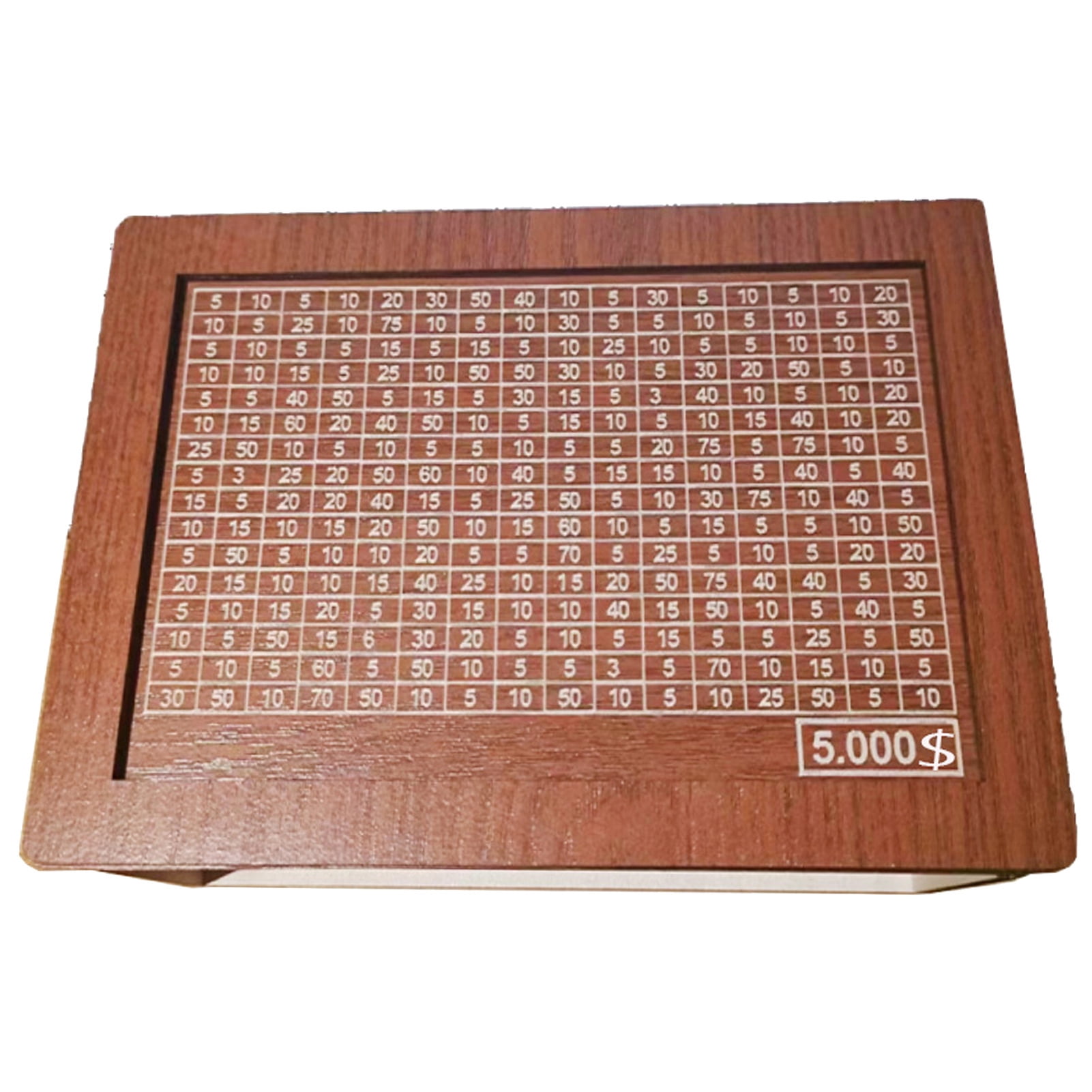 Wooden Money Box with Counter Marker Pen Piggy Bank with Money Target ...