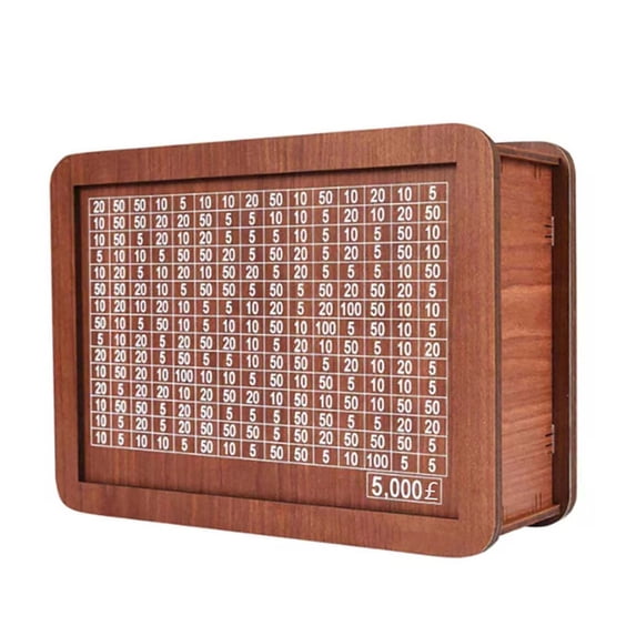Wooden Money Saving Box with Goal Tracker and Counter, Portable ...