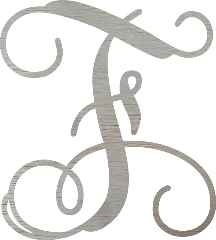 Wooden Monogram Letter 8'' Letter F, Unfinished DIY - Walmart.com