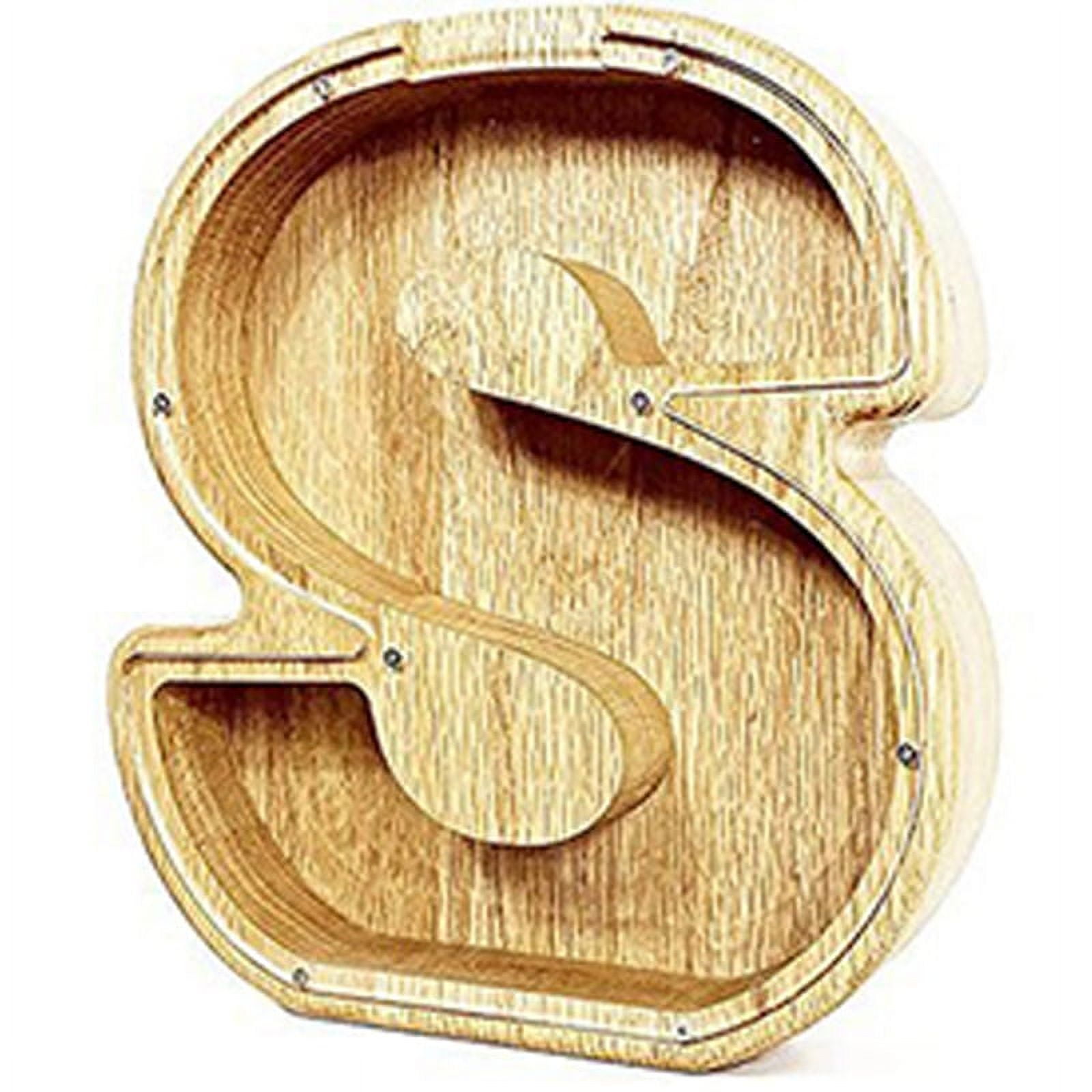 Wooden Monogram Piggy Bank Capital Letter Money Bank Initials Piggy ...