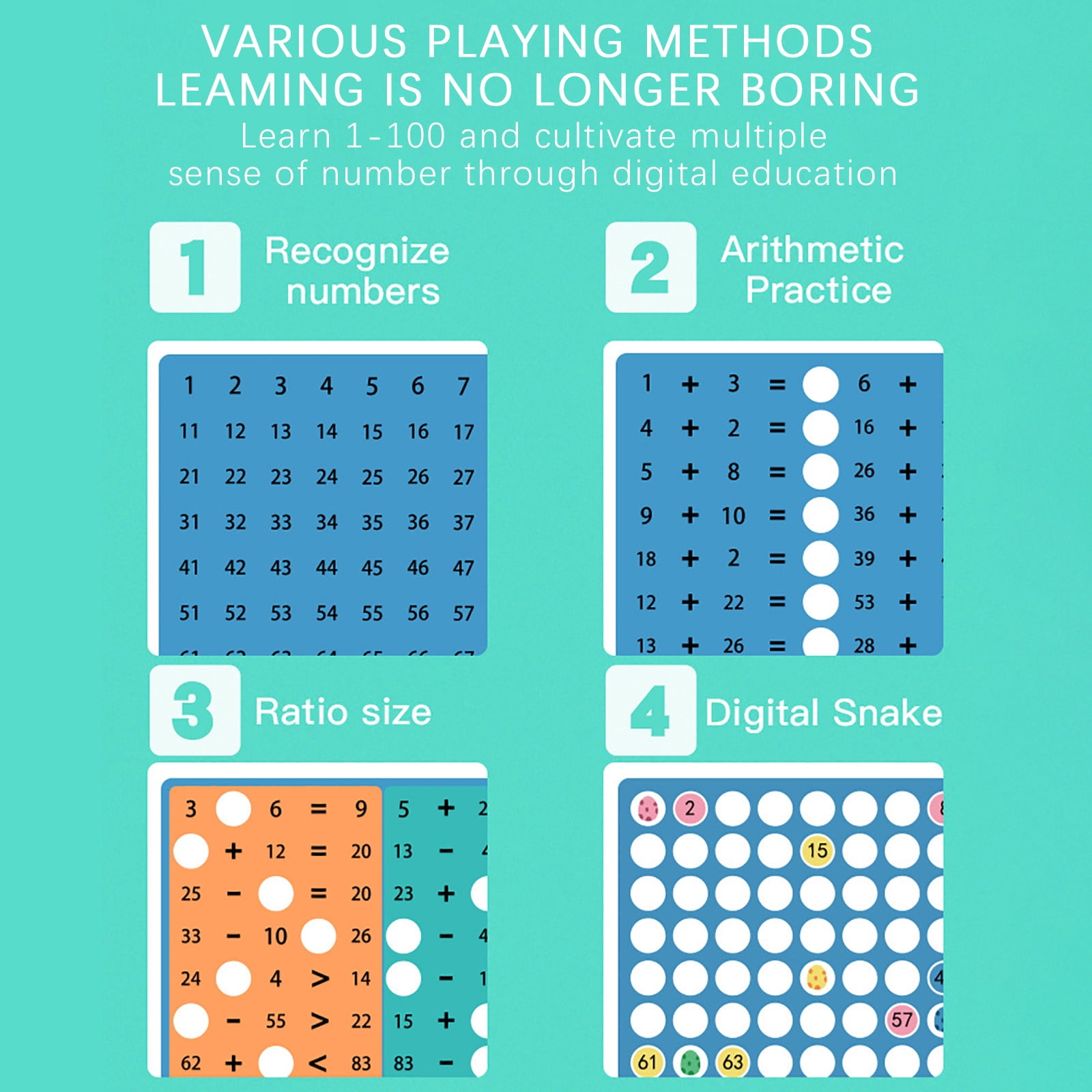 Wooden Montessori Multiplication And Addition Game, Montessori ...