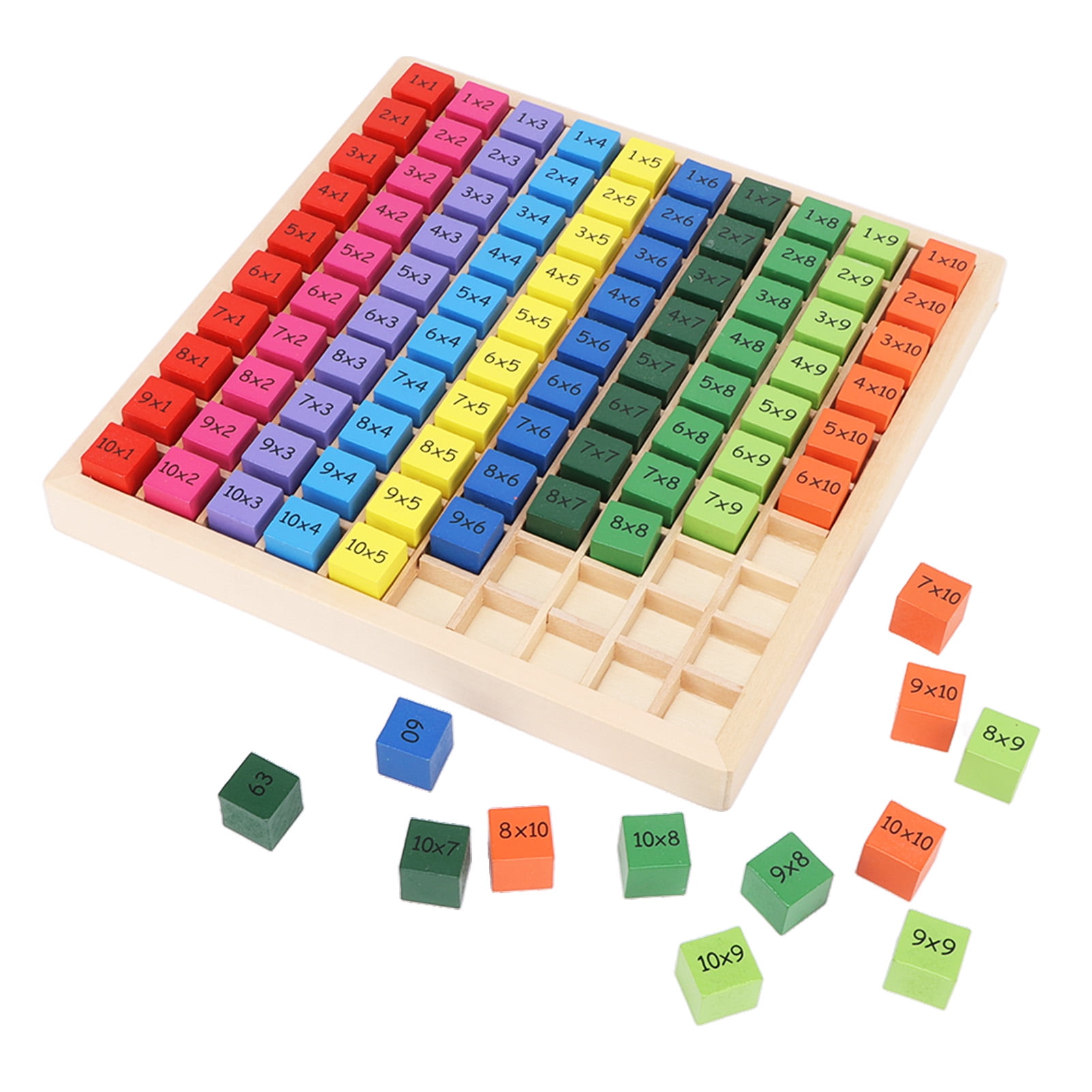 Wooden Montessori Multiplication Board Game Colorful and Interactive ...