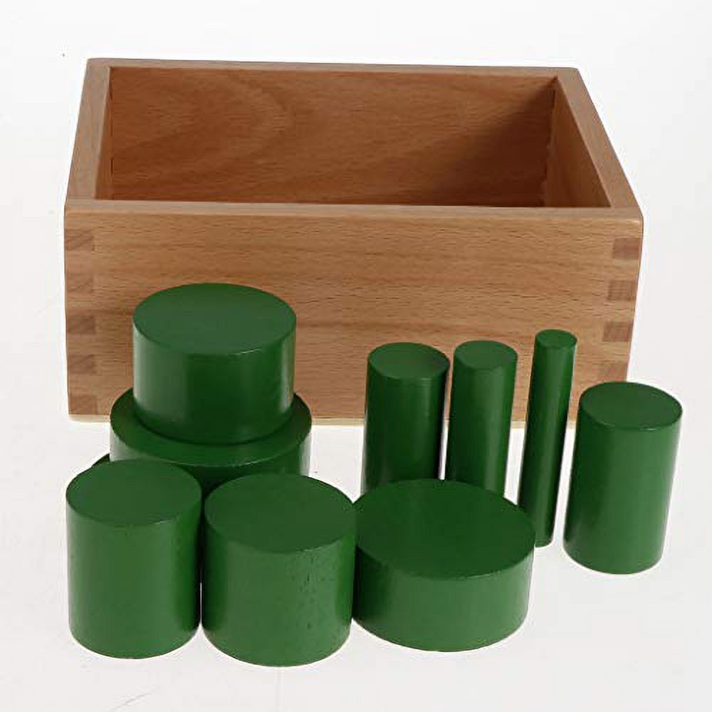 Wooden Montessori Sensorial Material - Knobless Cylinders - Walmart.com