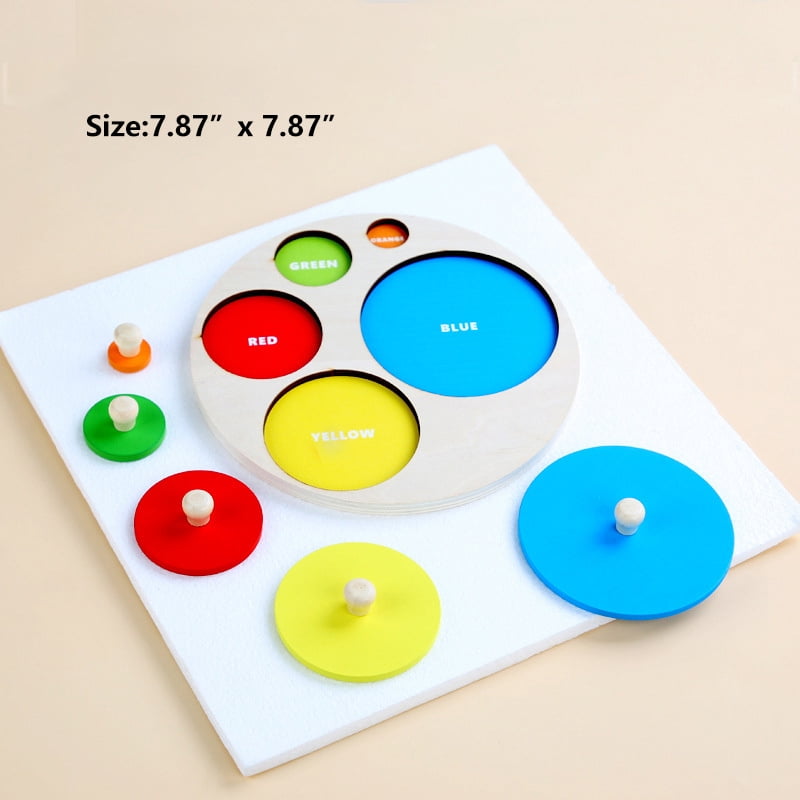 Wooden Montessori Teaching Aid, Geometric Shape Puzzle Board, Early ...