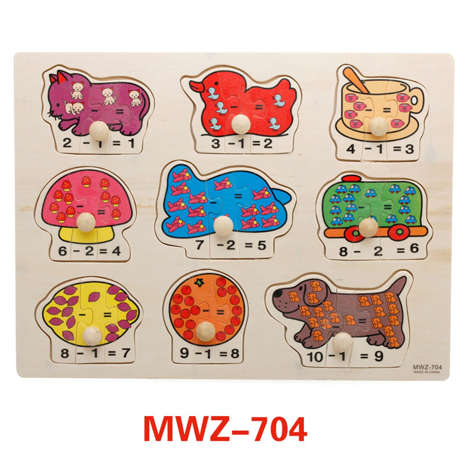 Wooden Montessori Toddler Puzzles for 1 2 3 4 Years Old, Kids Preschool ...