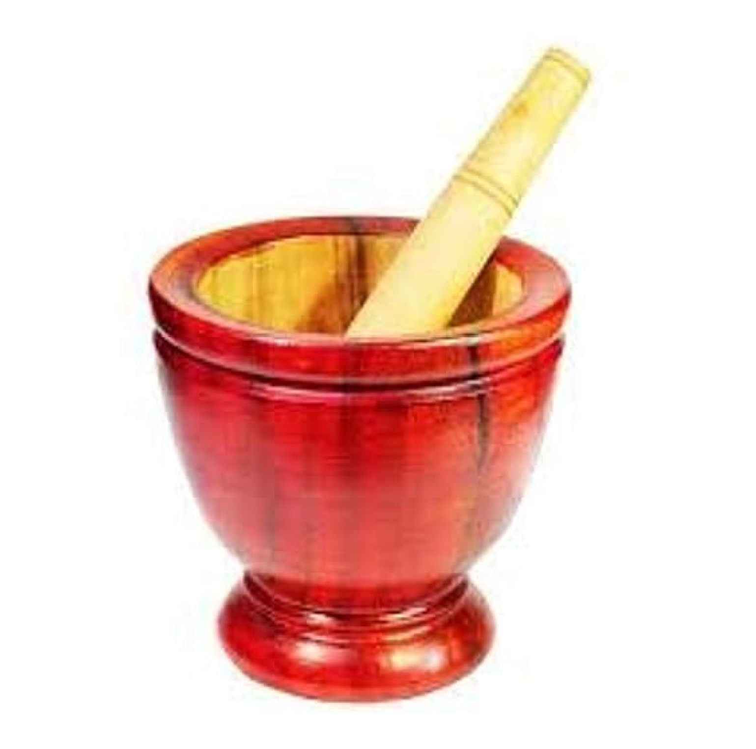 Wooden Mortar 8 Inches Pestle Grinding Garlic Salad Som Tum Thai ...