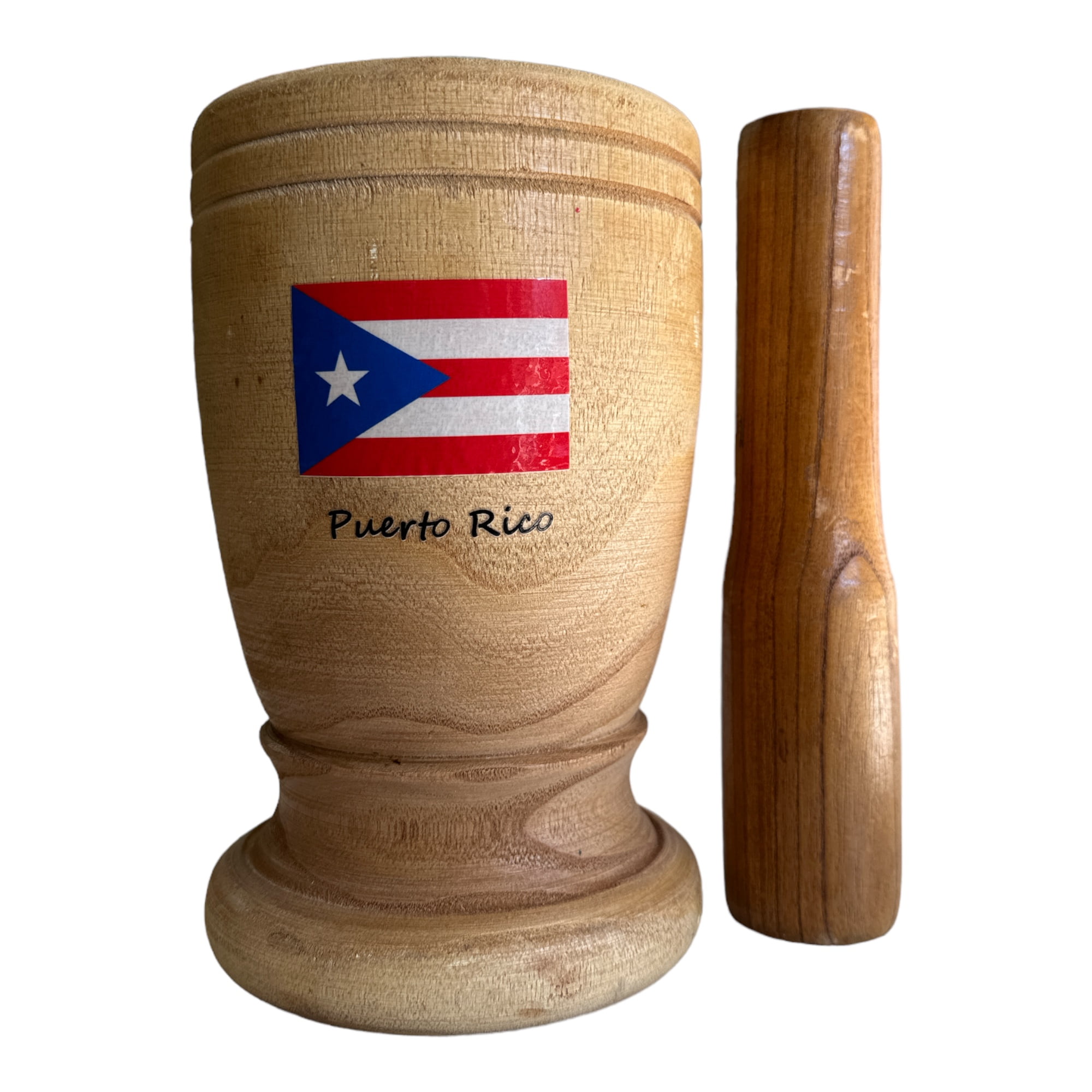 Wooden Mortar Big Puerto Rico Flag - Walmart.com