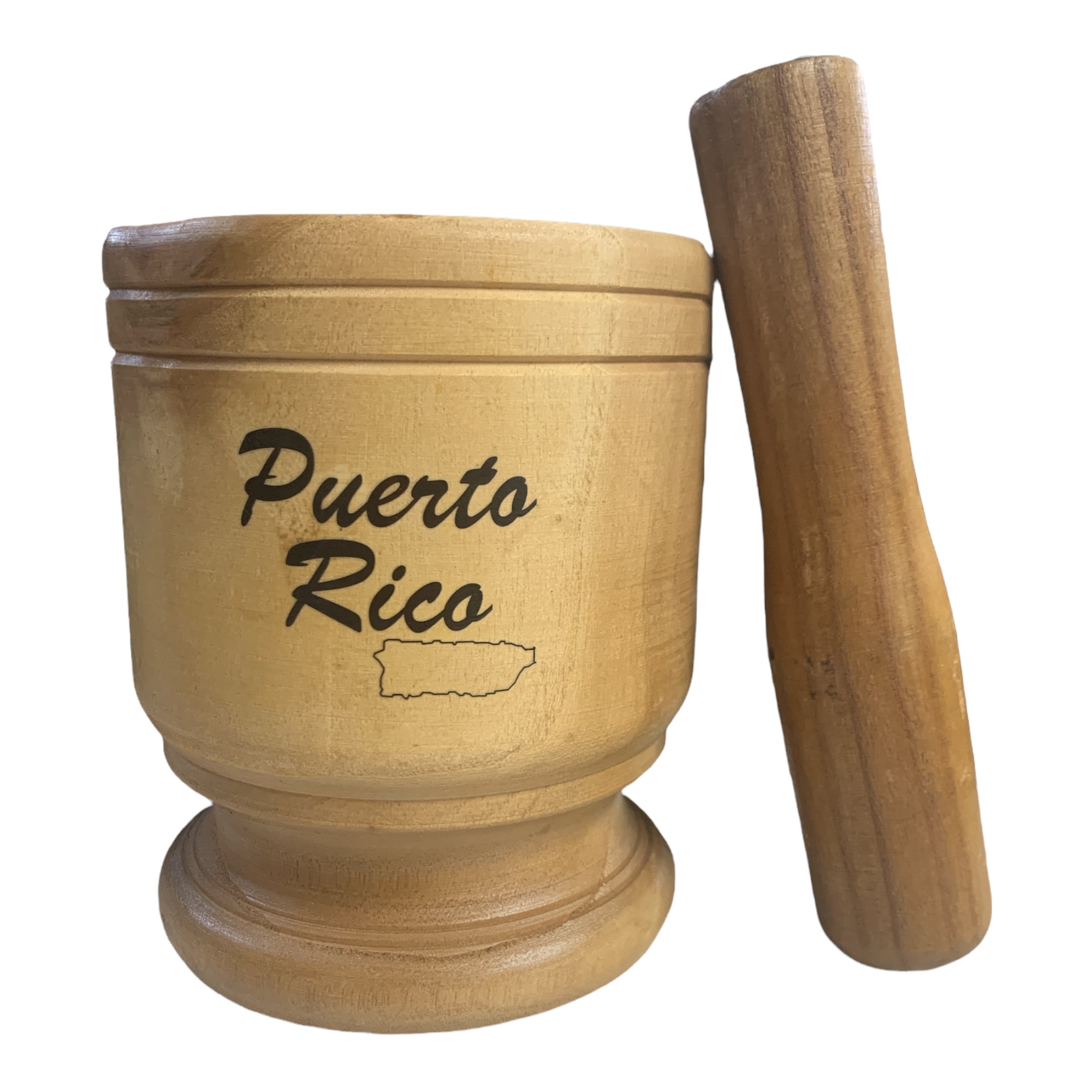 Wooden Mortar Puerto Rico Map - Walmart.com