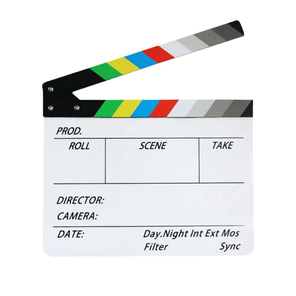 Wooden Movie Slate,Director’s Clapboard Dry-Erase Board - Walmart.com