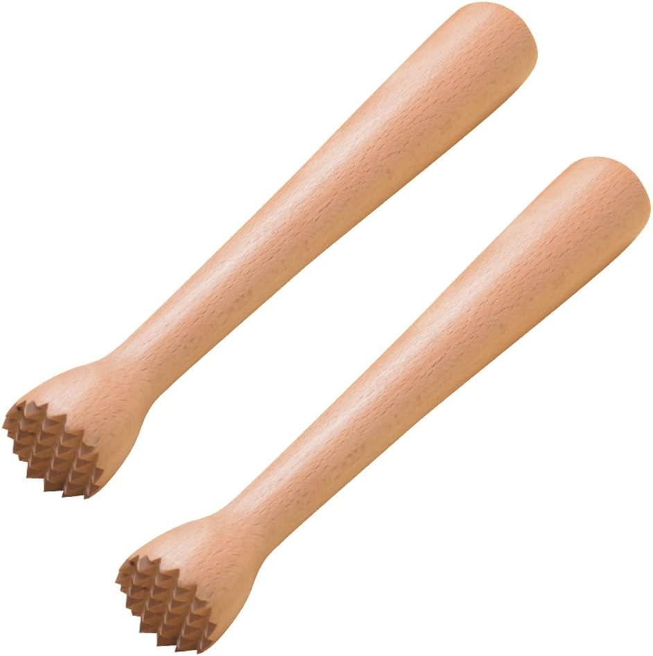 Wooden Muddler for Cocktails 10 Inch, Home and Bar Muddler for Mojitos ...