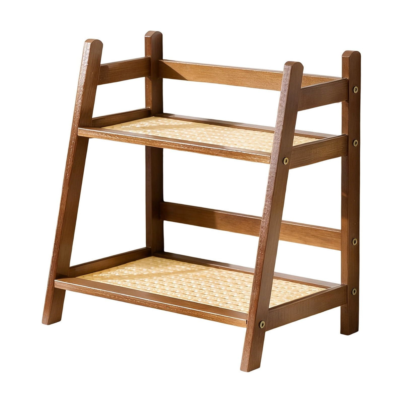 Wooden Mug Rack Double Layer Countertop Organizer Tea Coffee Bar ...