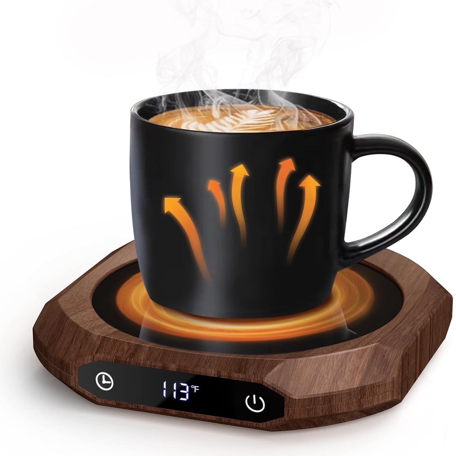 Wooden Mug Warmer, Coffee Warmer for Desk with 3 Temperature Settings ...