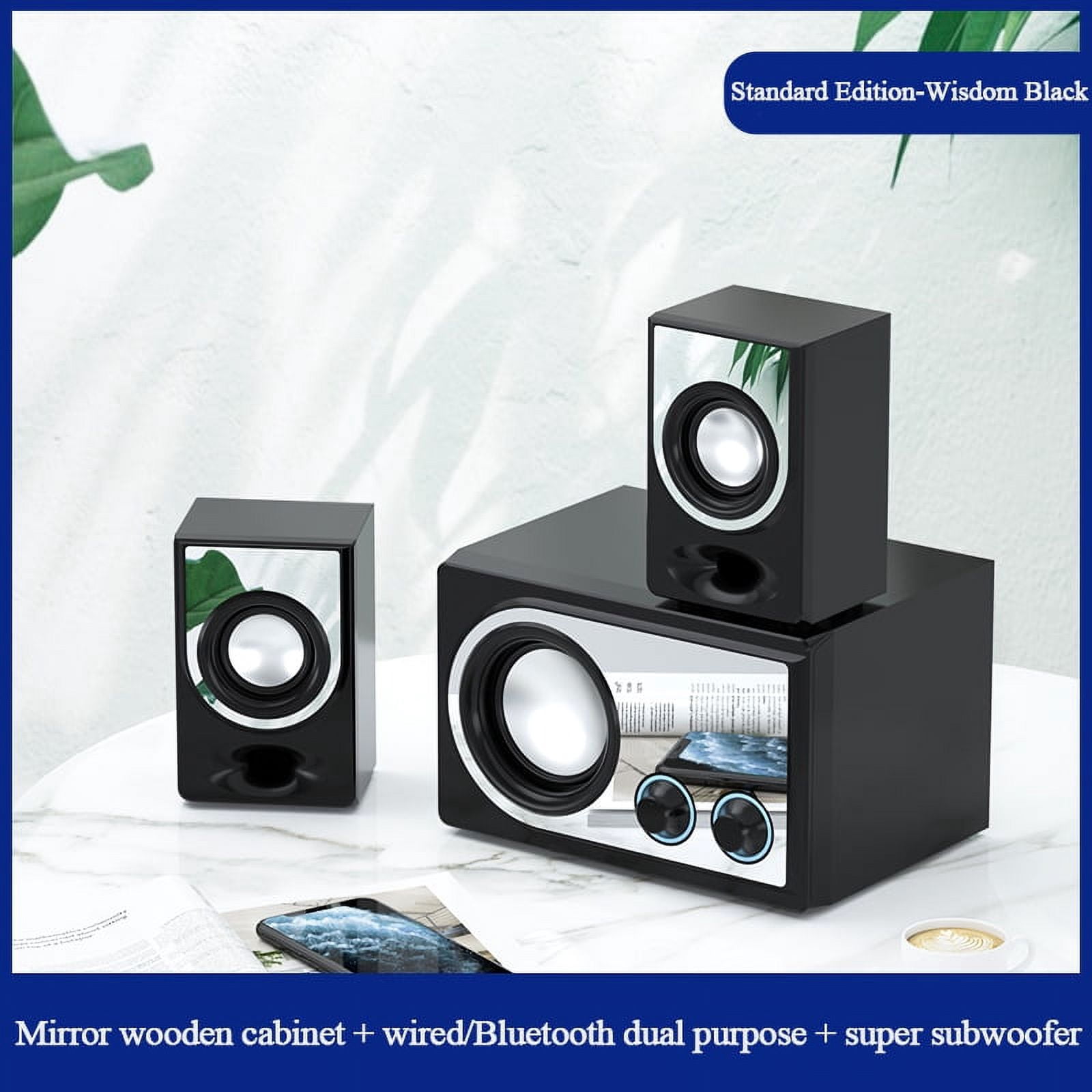 Wooden Multimedia Computer Bluetooth Audio High Power Desktop Home ...