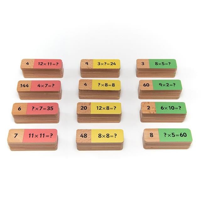 Wooden Multiplication Dominoes Block Set - Walmart.com