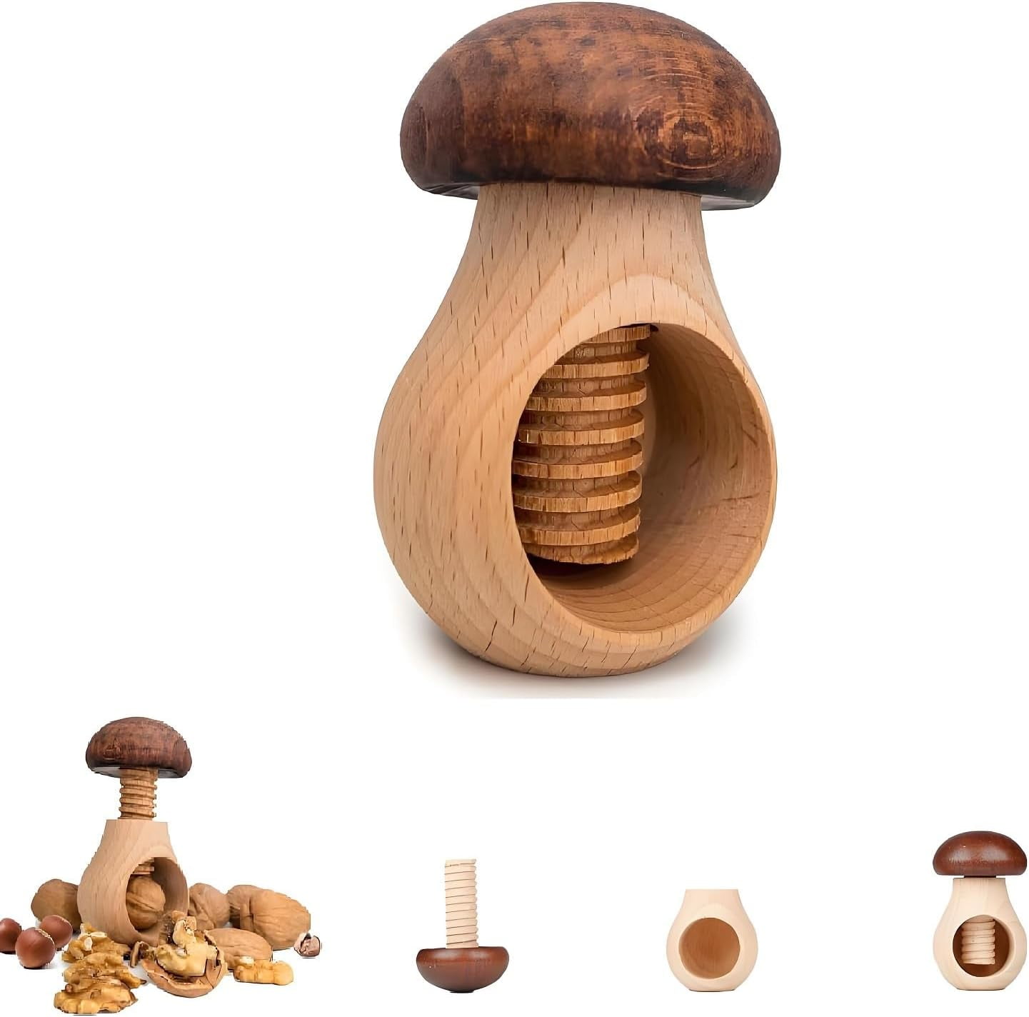 Wooden Mushroom Shaped Walnut Wood Clip,New portable Walnut Cracking ...