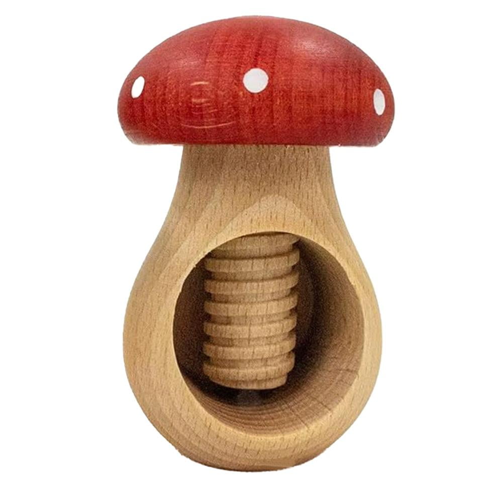 Wooden Mushroom Shaped Walnut Wood Clip, Portable Walnut Cracking Tool, Wooden Nutcracker, Nut ...