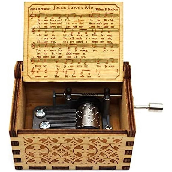 Wooden Music Box, Jesus Love Me Music Boxes, Gifts for Christian ...