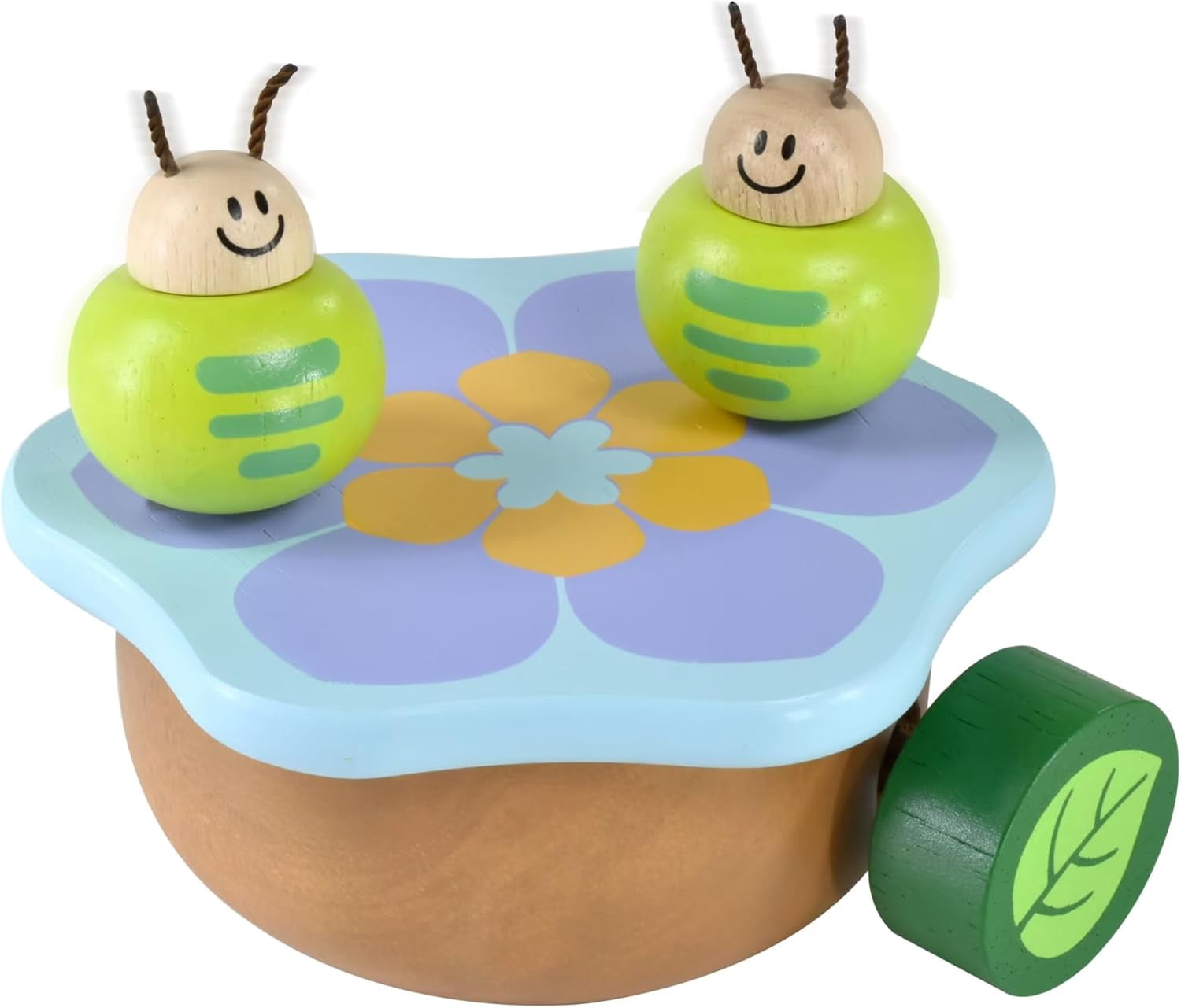 Wooden Music Box Mechanism - Rock N Roll Dancing Bug on Flower Playing ...