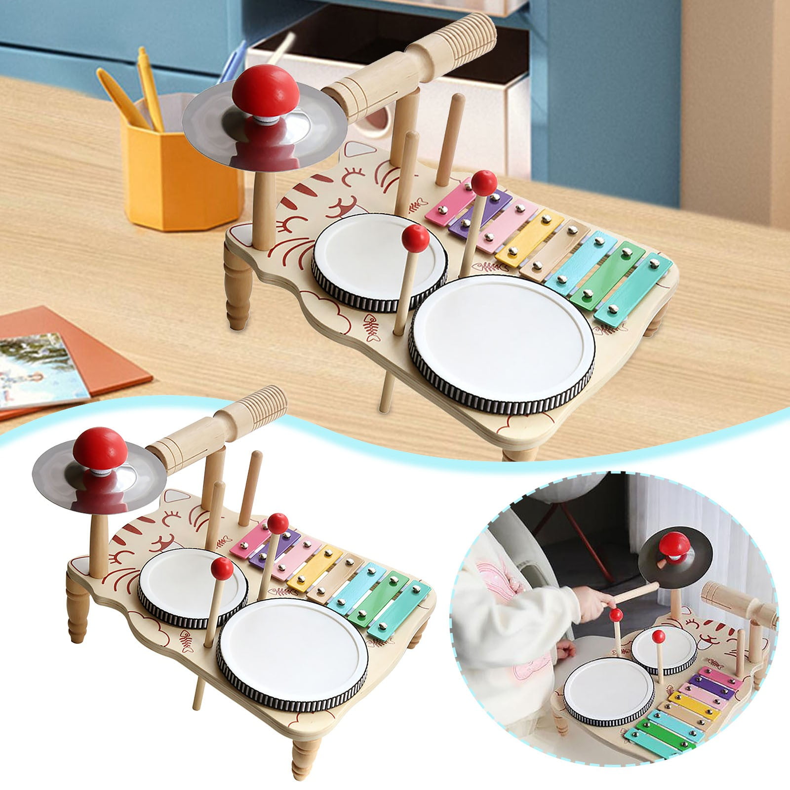 Wooden Musical Instruments for Toddlers Montessori Wooden Toys ...
