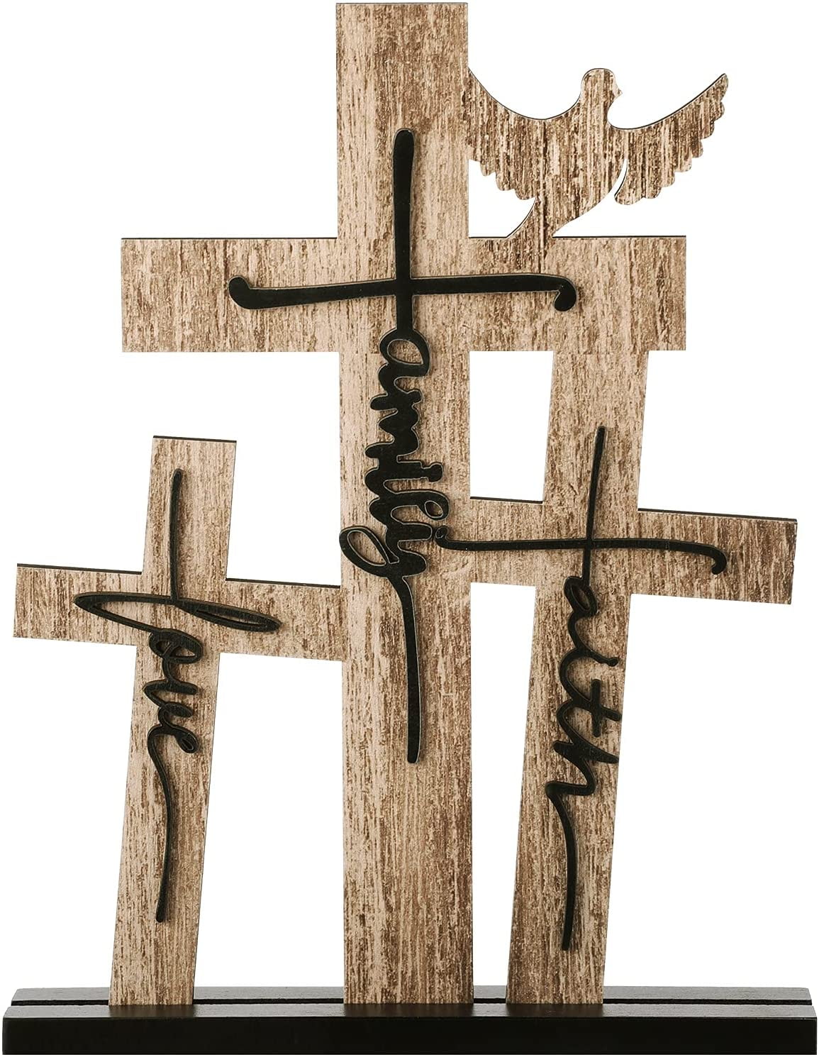 Wooden Nativity Cross Table Decorations Religious Decorative Cross Wall ...