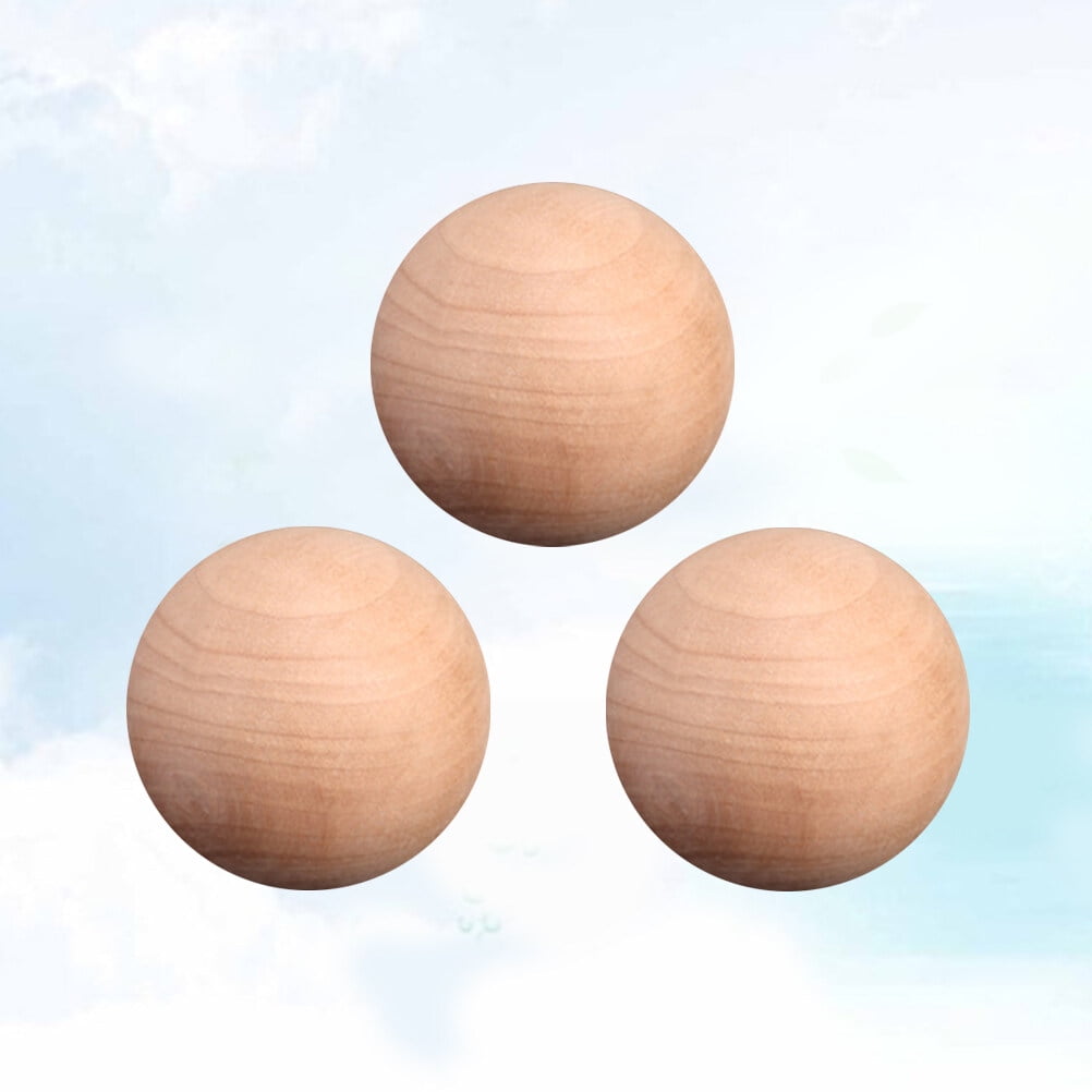 Wooden Natural Wood Balls Craft Unfinished Craft Balls Roundmini Sanded ...