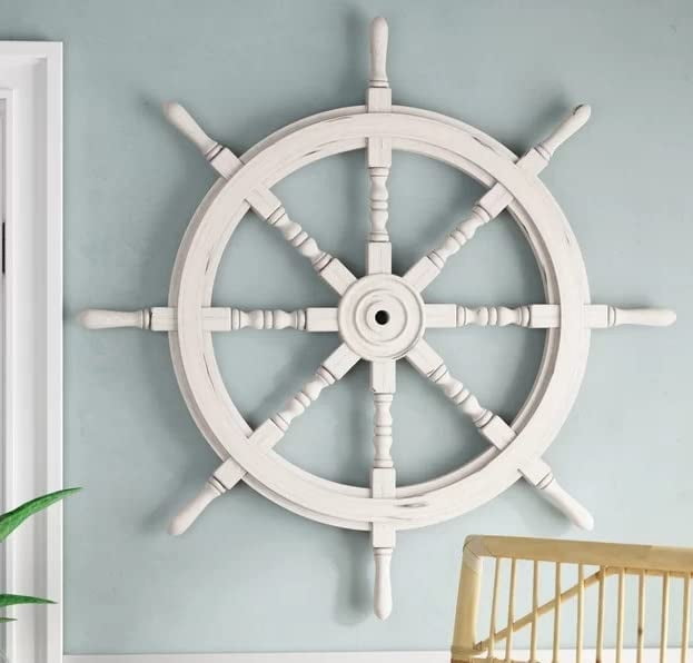 Home Dress Wooden Ships Wheel Art Deco Wooden Nautical Ship Steering ...