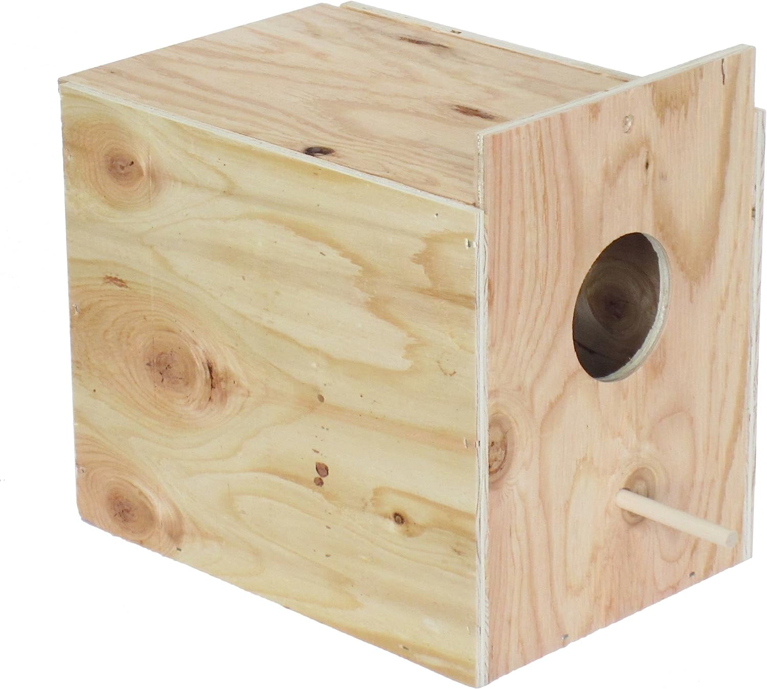 Wooden Nest Box for Outside Mount with Dowel, Large,White - Walmart.com
