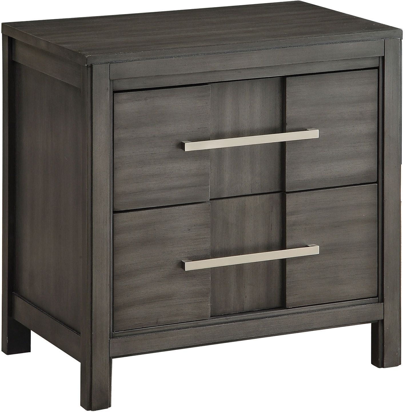 Wooden Nightstand Beautiful 1pc Nightstand Transitional Style Gray ...