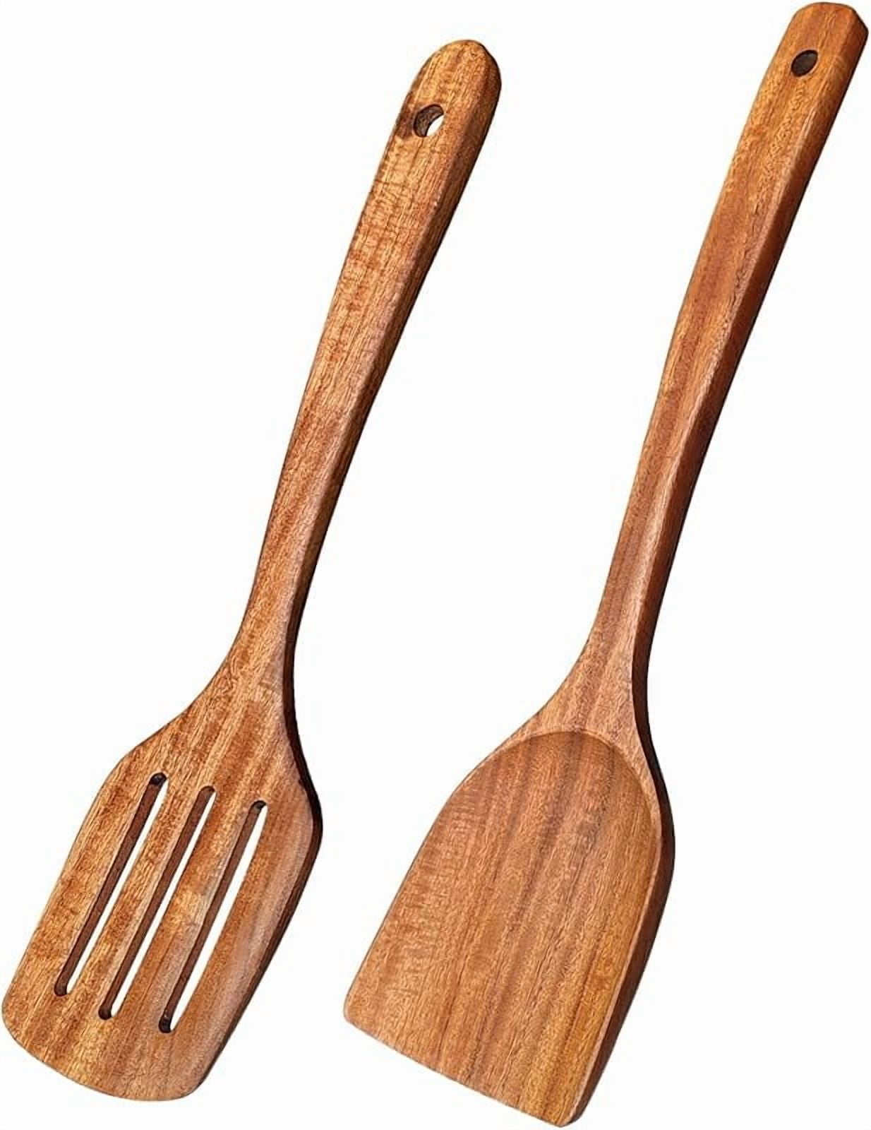 Wooden Non-Stick Kitchen Pan Toolset 7 Pieces Set,100% Natural Teak ...