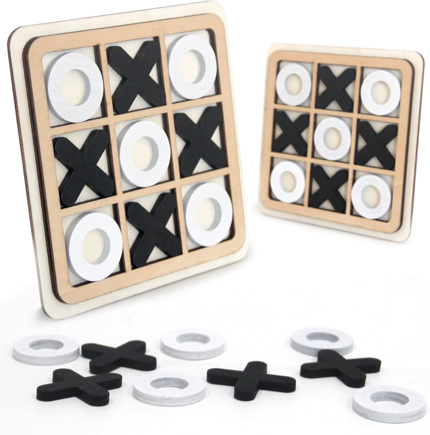 Wooden Noughts and Crosses Game,Tic Tac Toe Game,Board Games For ...