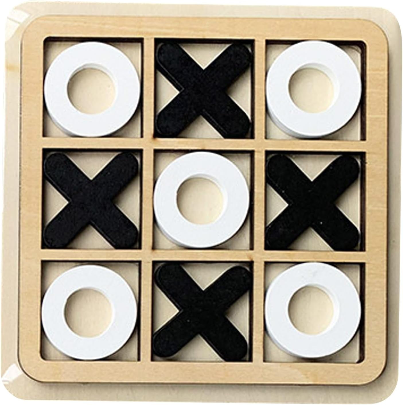 Wooden Noughts and Crosses Game,Tic Tac Toe Game,Board Games For ...