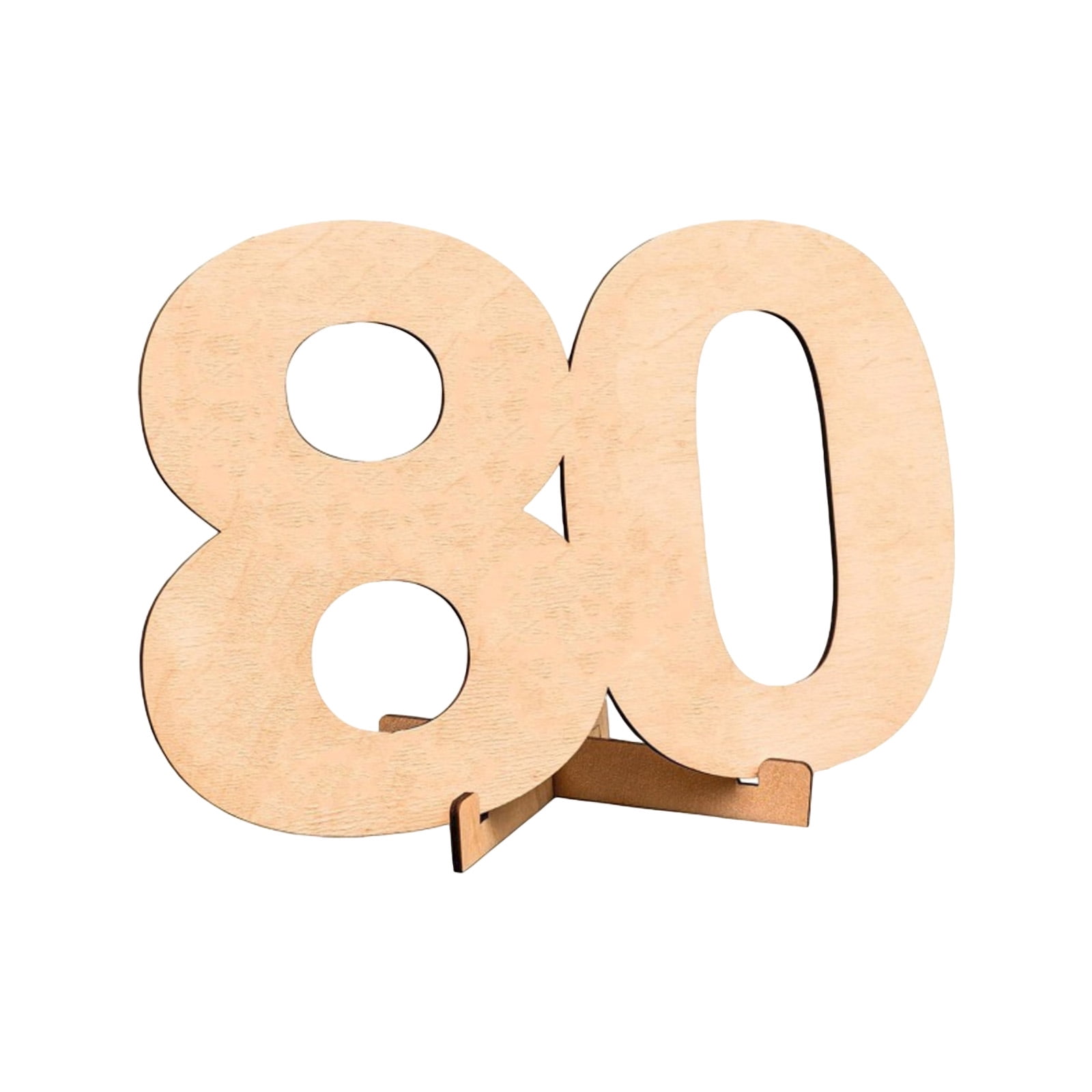 Wooden Number 18 Table Centerpiece, Unfinished MDF Freestanding Numeral ...