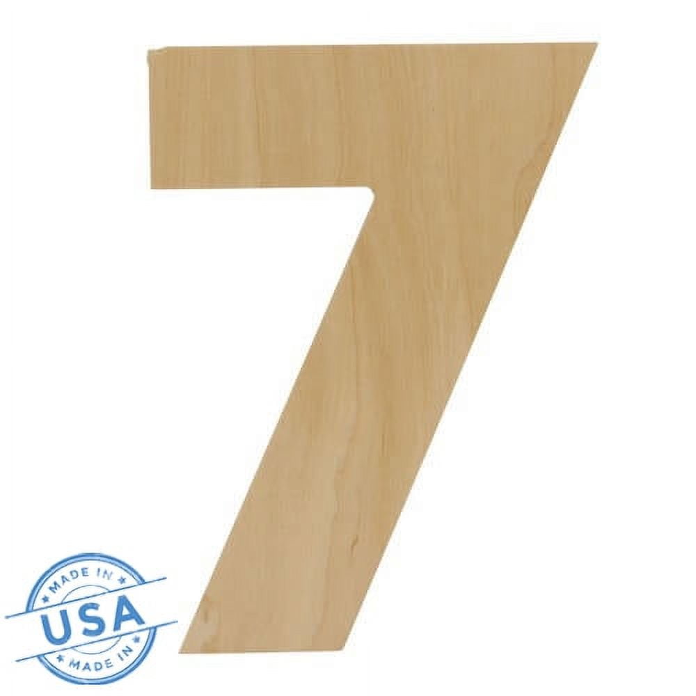 Wooden Number 7 Cutouts 8", Pack of 3 Wooden Numbers for Wall Decor ...