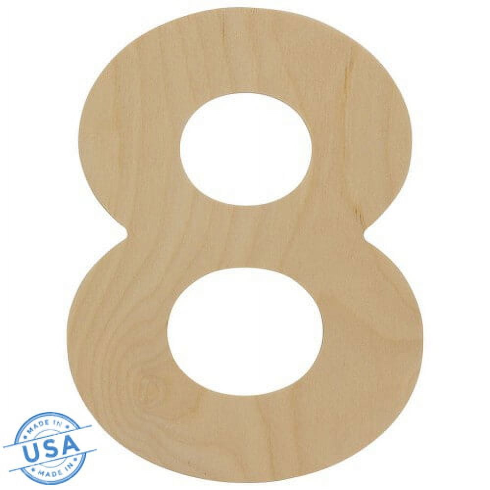Wooden Number 8 Cutouts 12", Wooden Numbers for Wall Decor, Home Decor ...