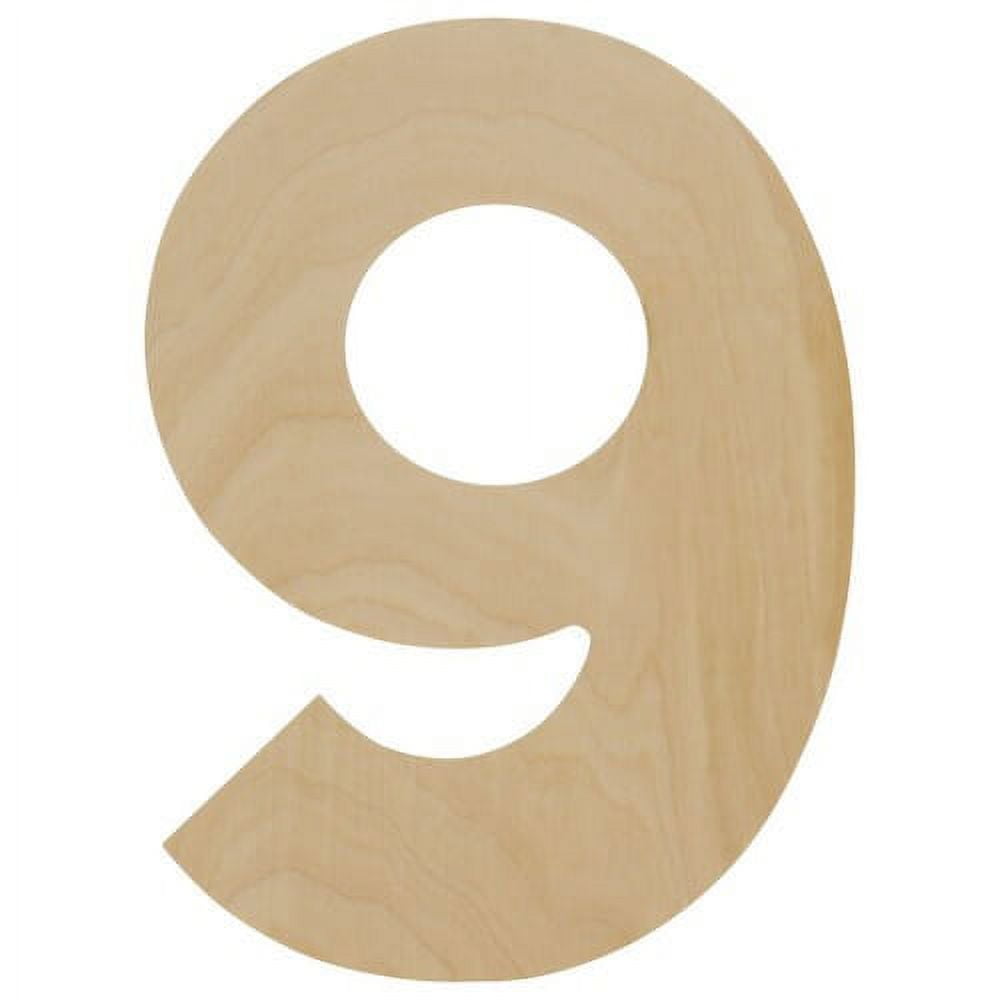 Wooden Number 9 Cutouts 12", Wooden Numbers for Wall Decor, Home Decor ...