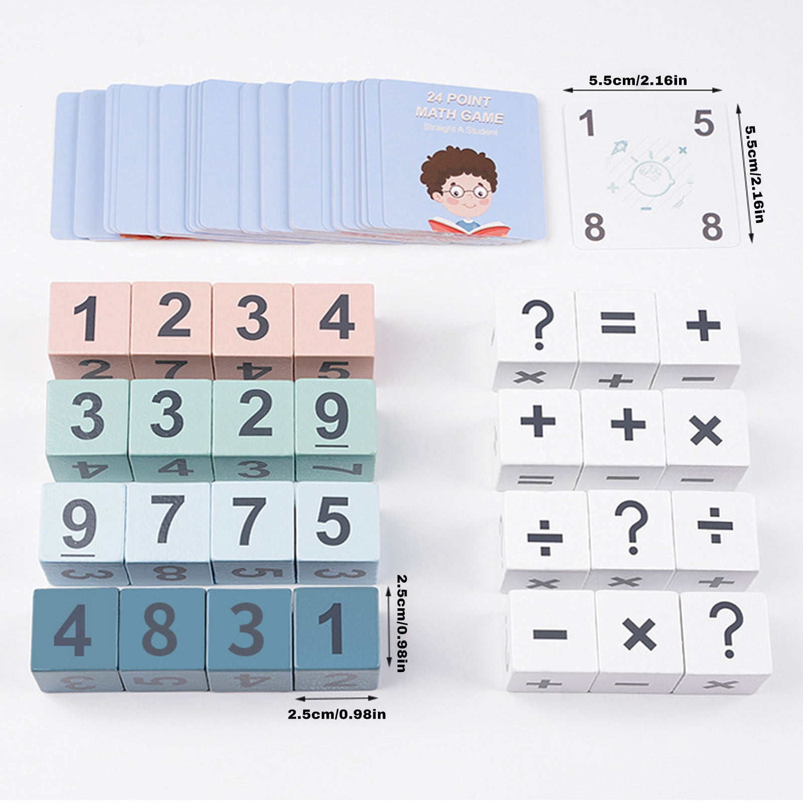 Wooden Number Blocks, Preschool Math Learning Toys for Kids Ages 3-8 ...