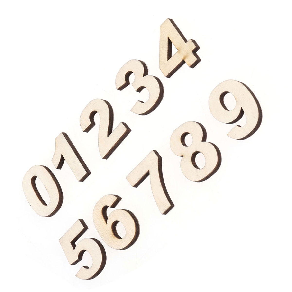 BESTOYARD Wood Number Prop 10Set Khaki Boxwood For Home Decoration And ...