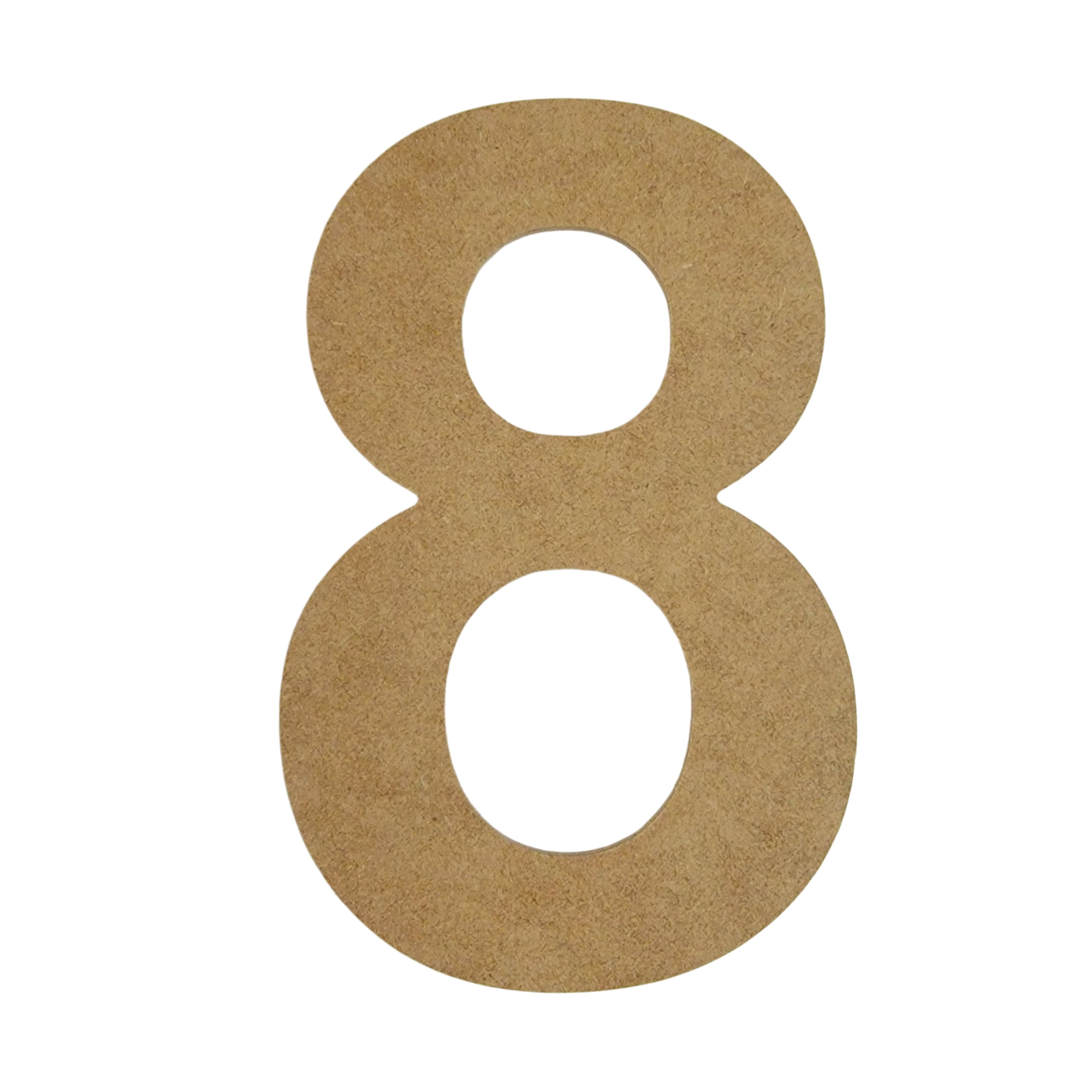 Wooden Number Unfinished, Arial Font, Craft Cutout - Walmart.com