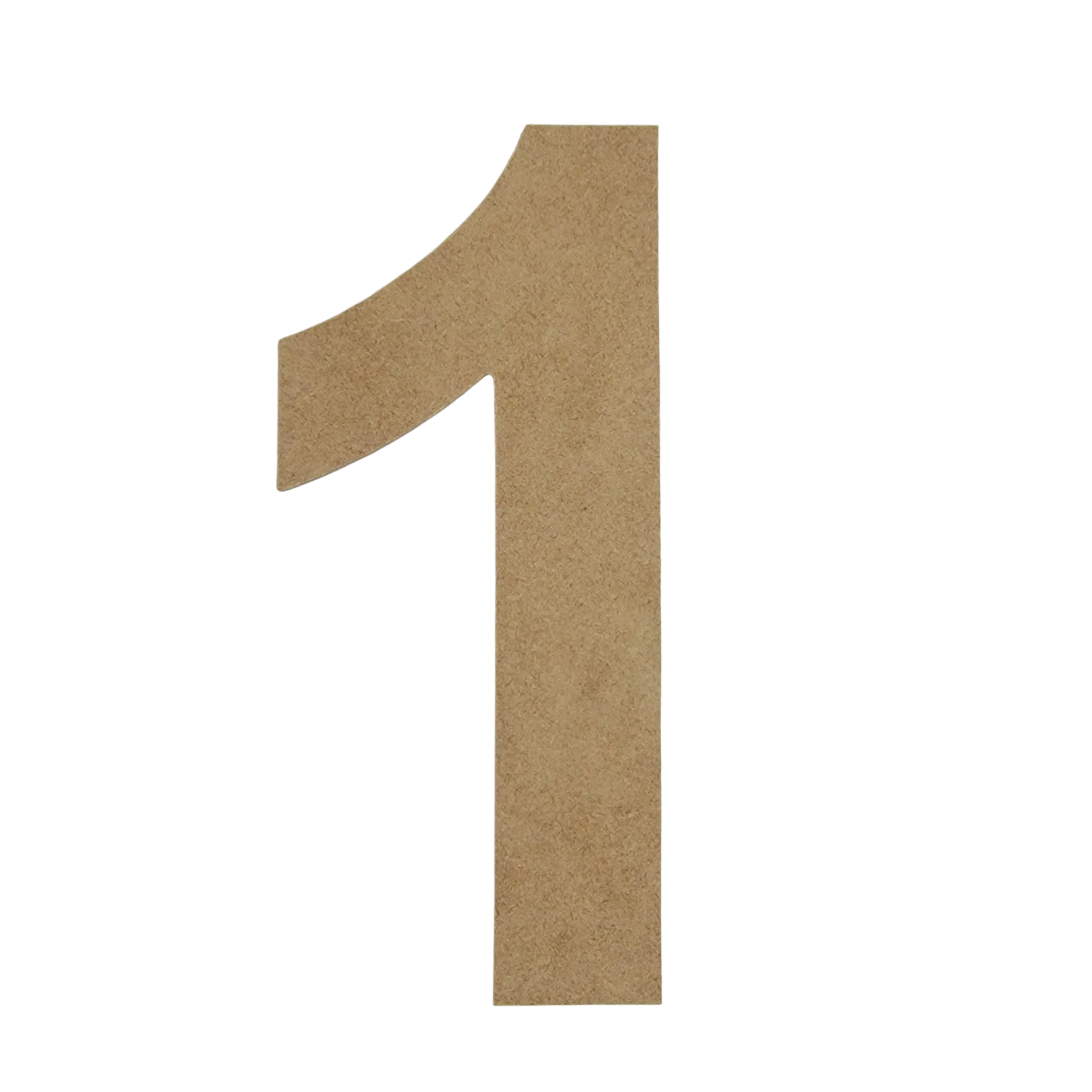 Wooden Number Unfinished, Arial Font, Craft Cutout - Walmart.com