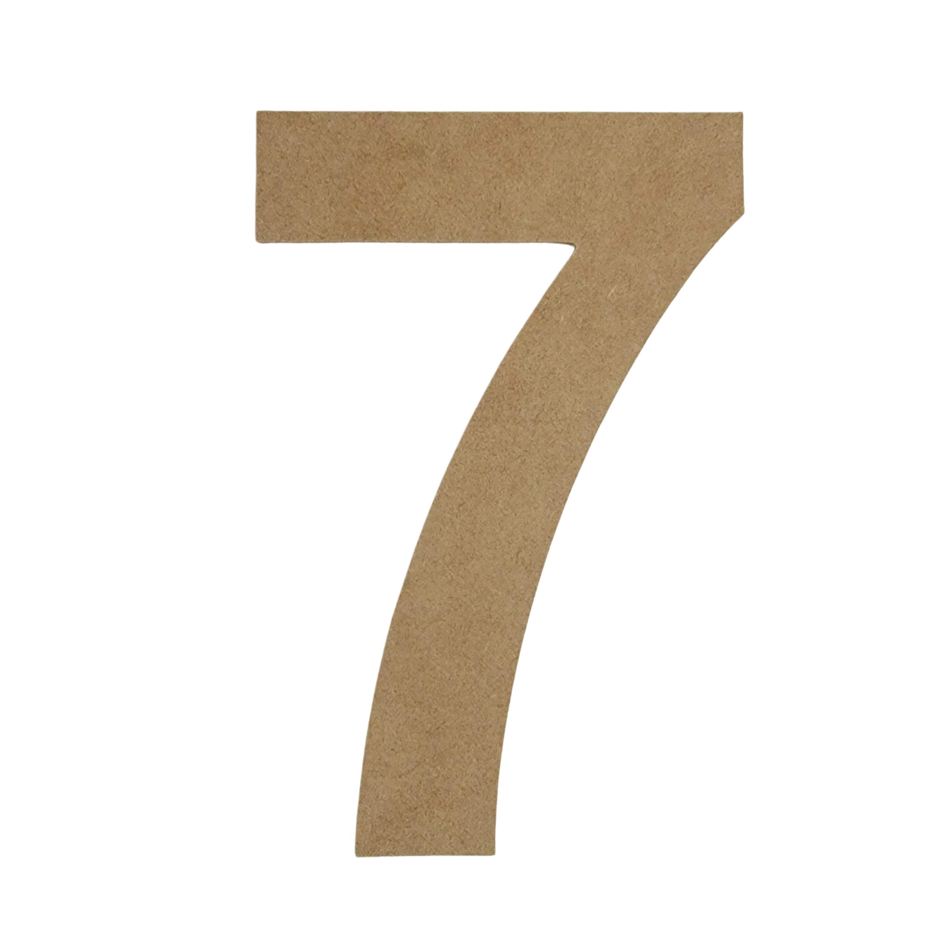 Wooden Number Unfinished, Arial Font, Craft Cutout - Walmart.com