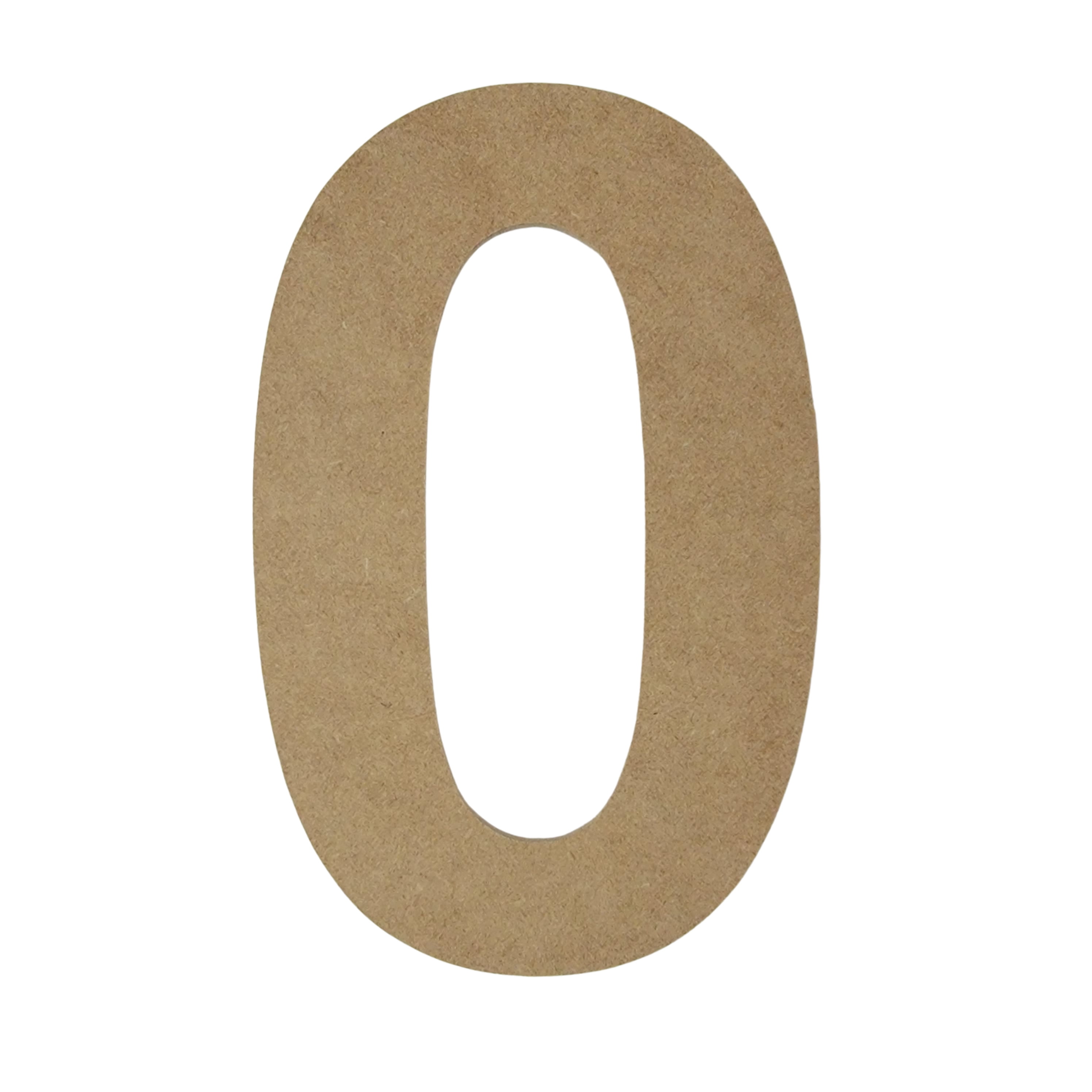 Wooden Number Unfinished, Arial Font, Craft Cutout - Walmart.com