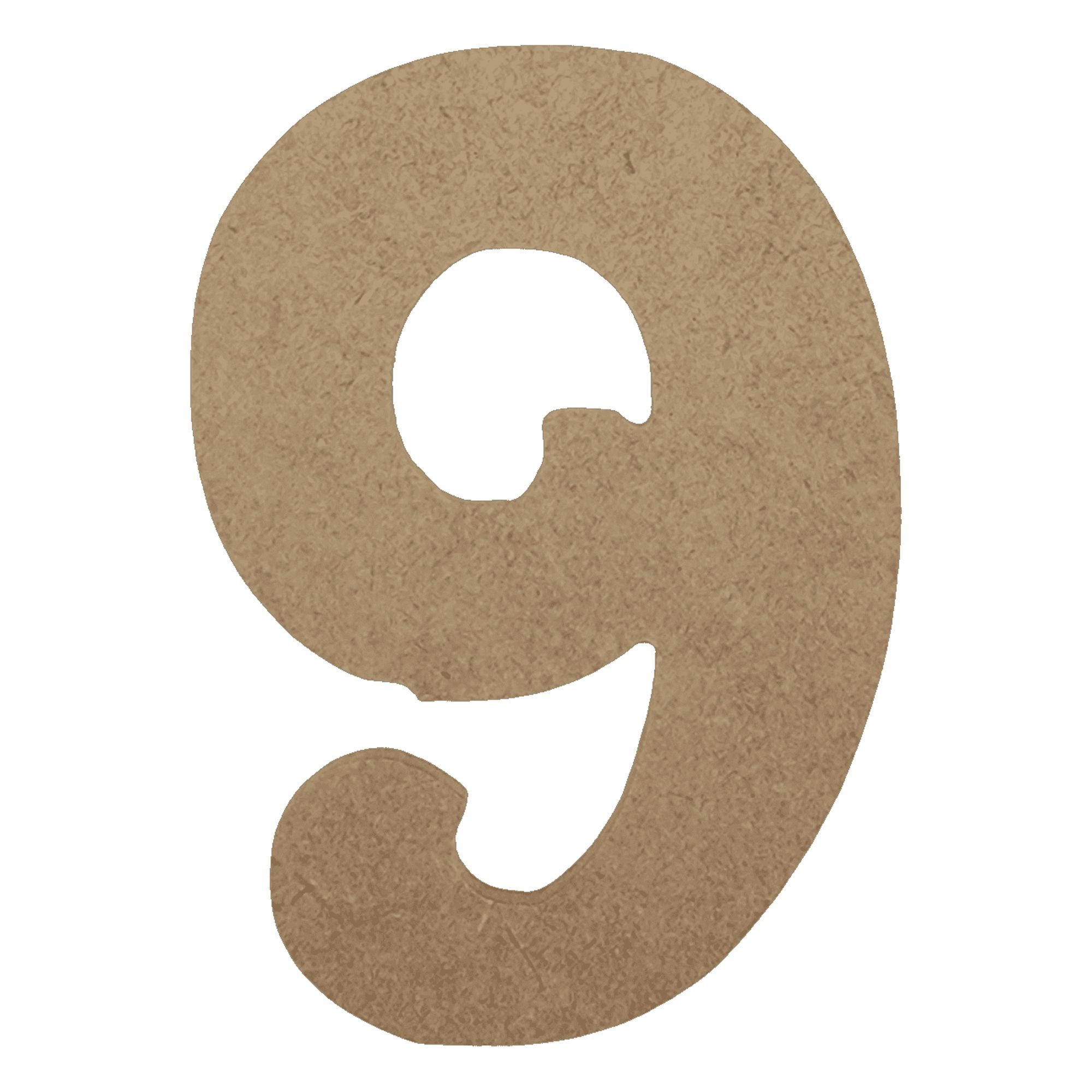 Wooden Number Unfinished, Beltorian Font, Craft Cutout - Walmart.com