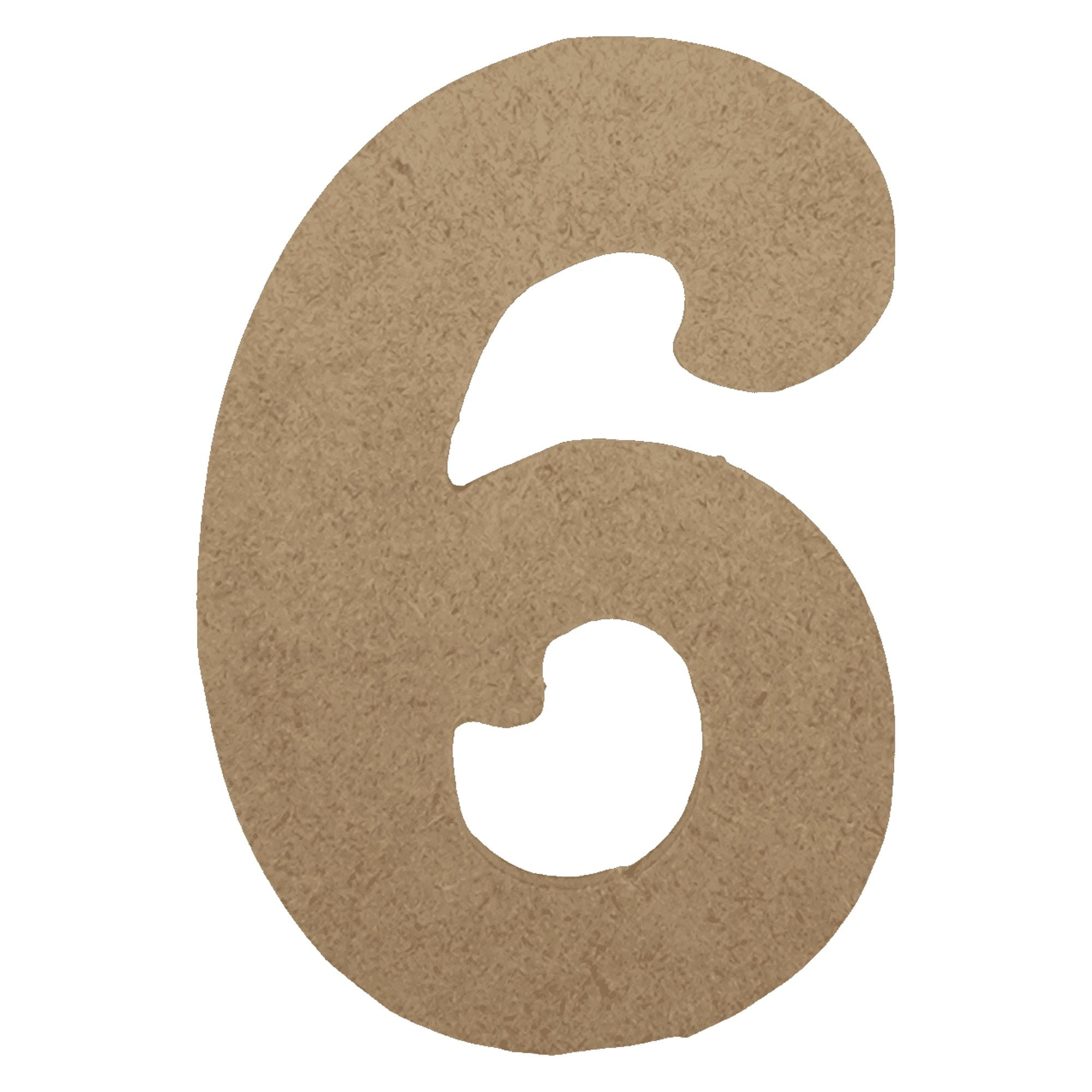 Wooden Number Unfinished, Beltorian Font, Craft Cutout - Walmart.com