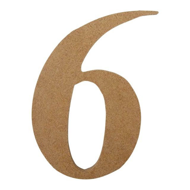 Wooden Number Unfinished, Times Font, Craft Cutout - Walmart.com