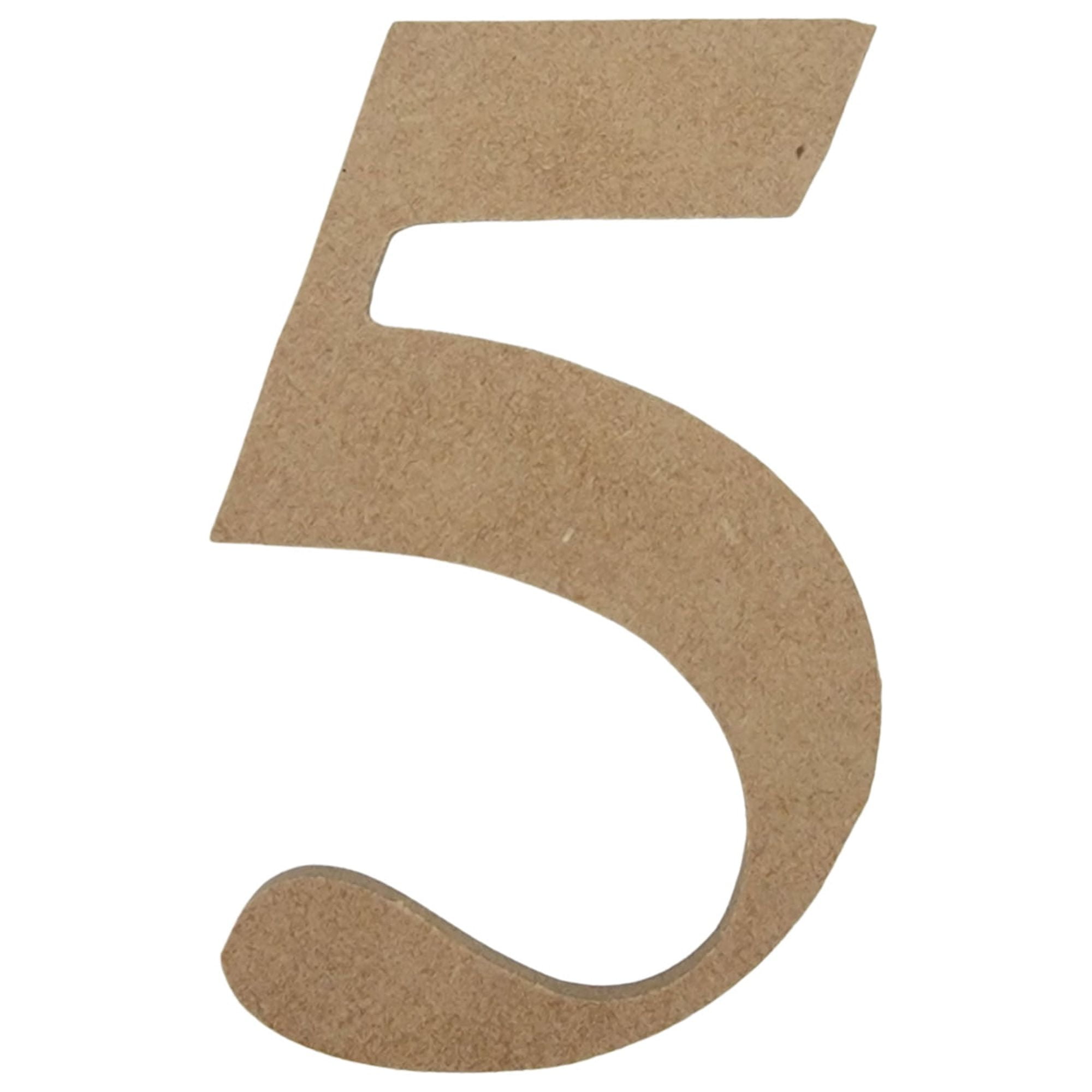 Wooden Number Unfinished, Times Font, Craft Cutout - Walmart.com