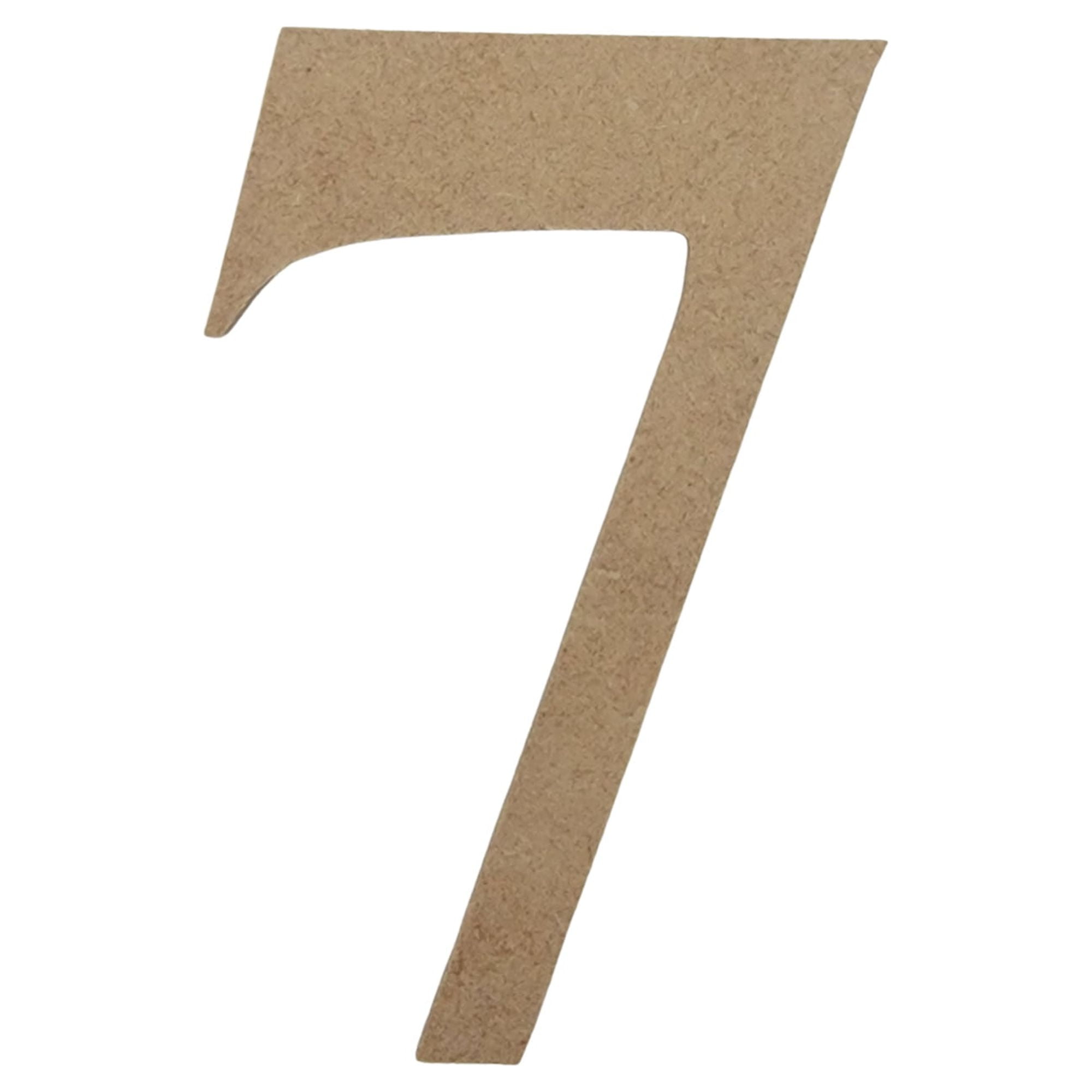 Wooden Number Unfinished, Times Font, Craft Cutout - Walmart.com