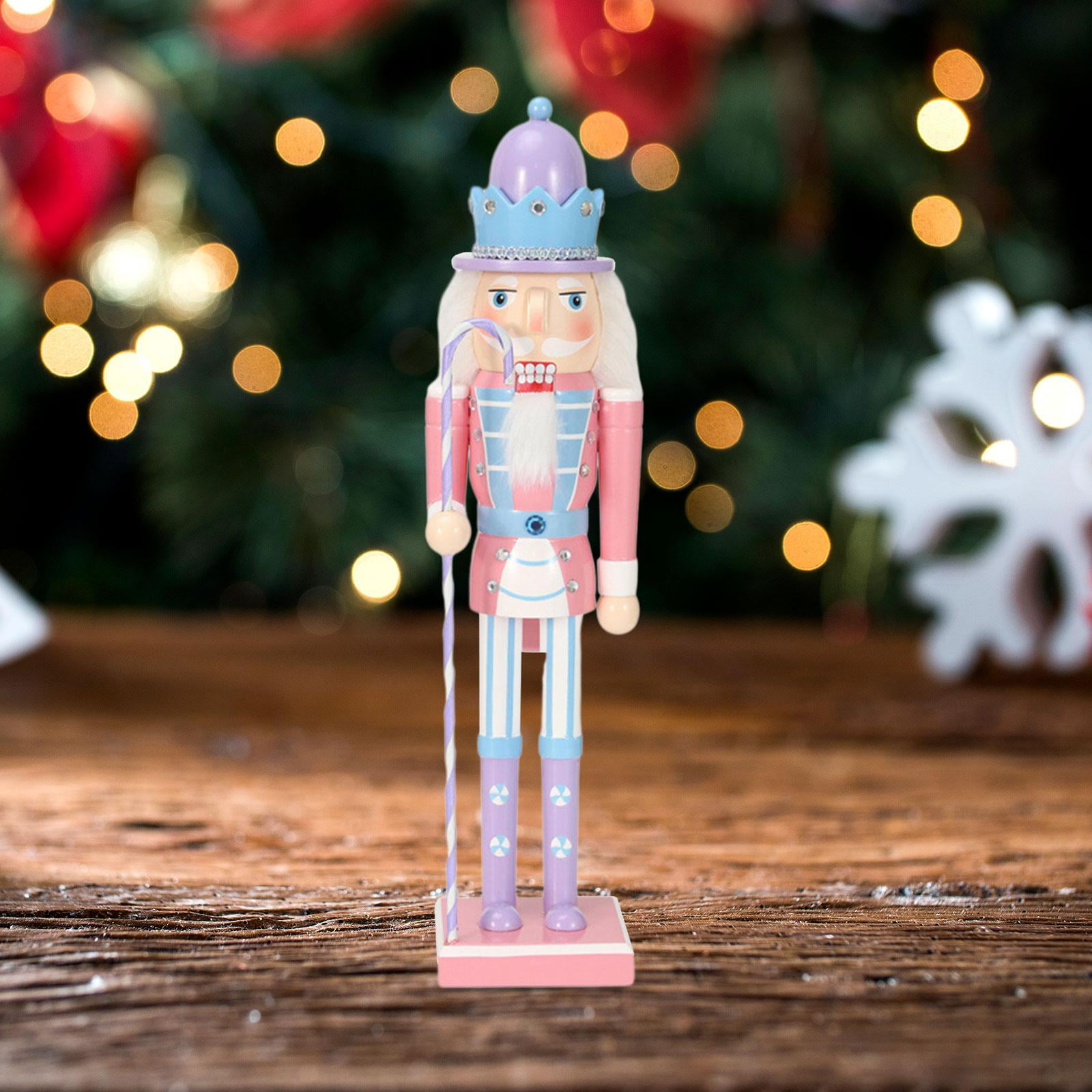 Wooden Nutcracker Nutcracker Statue Painted Photo Props Decorative ...