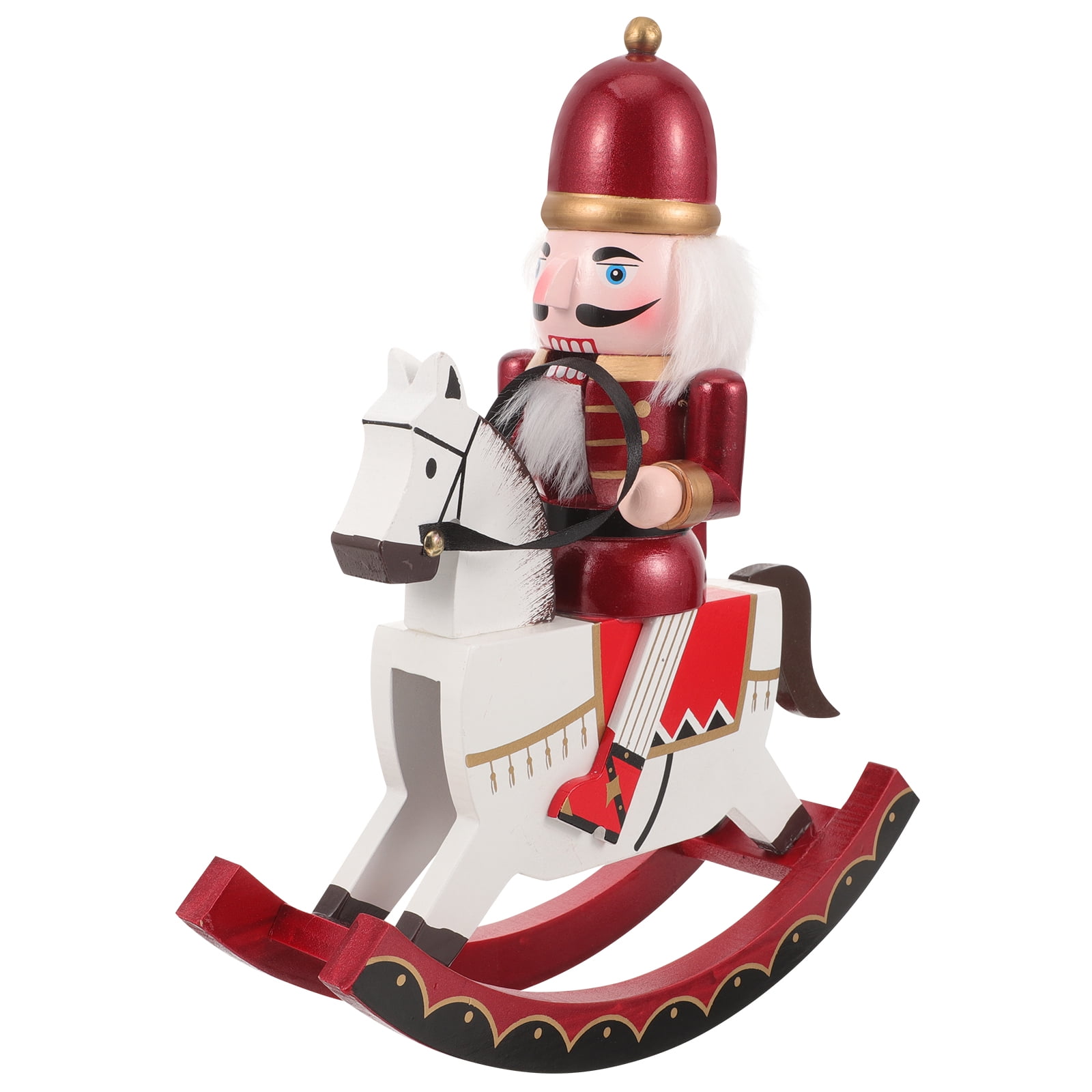 Wooden Nutcracker Stri Festive Christmas Nutcracker Craft Wooden Horse ...