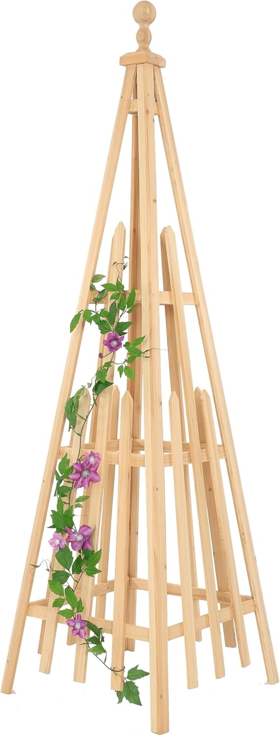 Wooden Obelisk Trellis The Ideal Support for Indoor and Outdoor Gardens ...