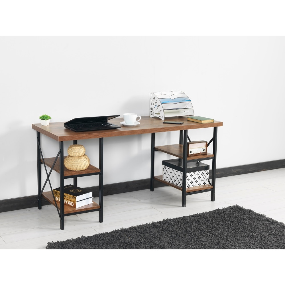 Wooden Office Desk Organizer Mail Rack for Desktop with Phone holder ...